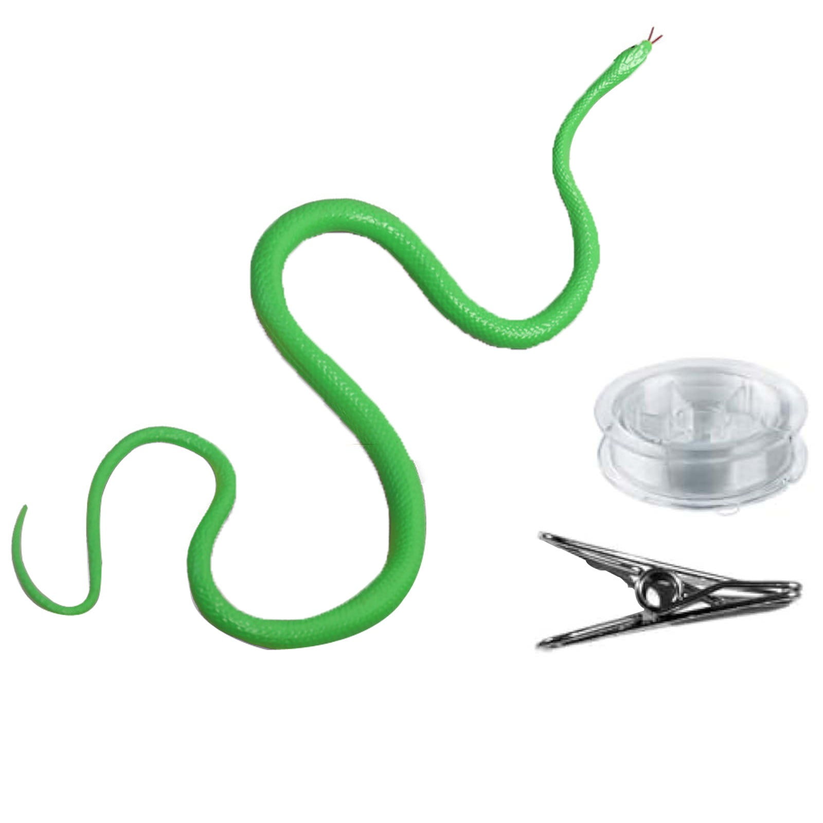Cyinyin 47" Funny Prank Snake Toy Snake Prank with String Clip - Clip ...
