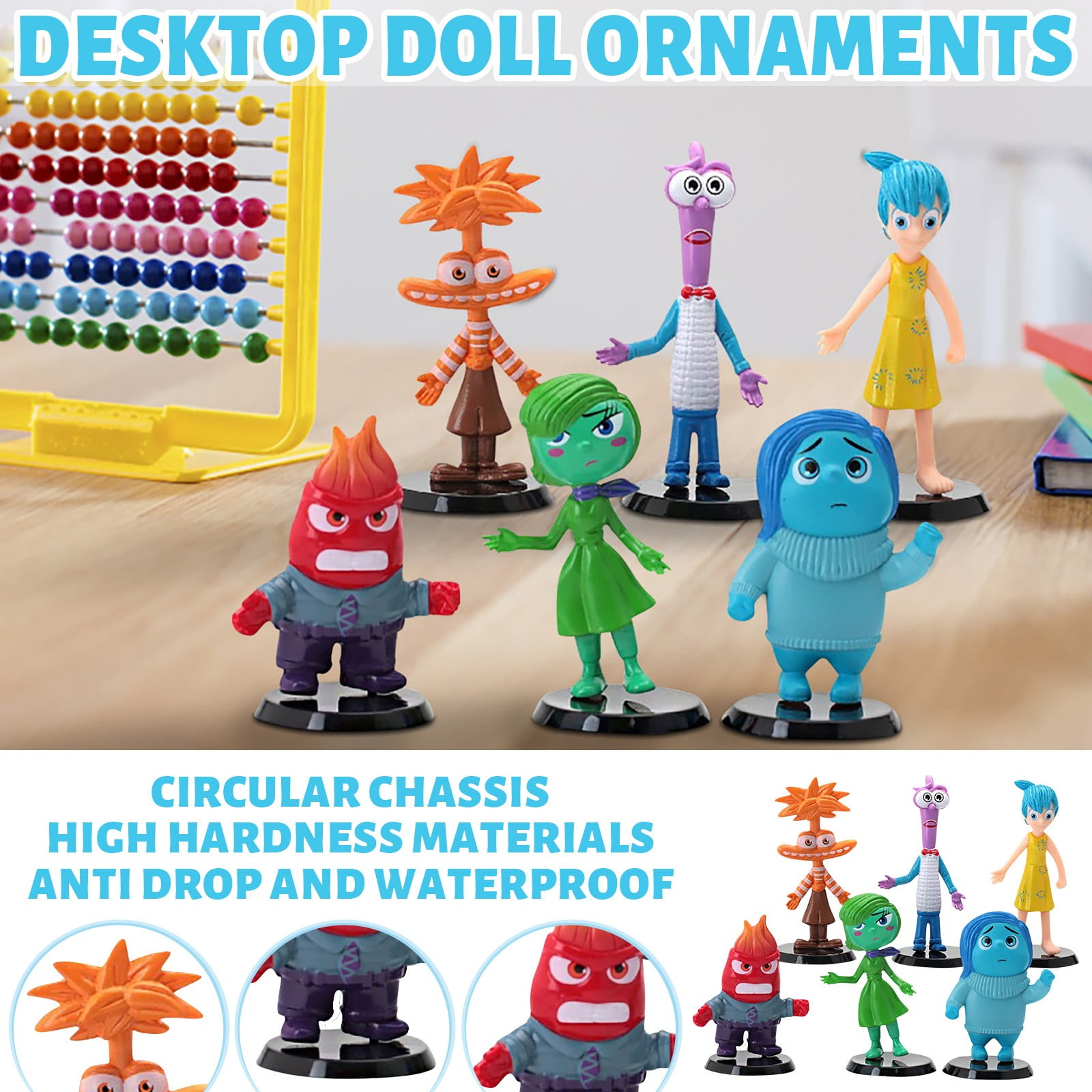 Cyinyin 5 PCS Inside Out 2 Collectible Figures, Movie Characters Cute ...