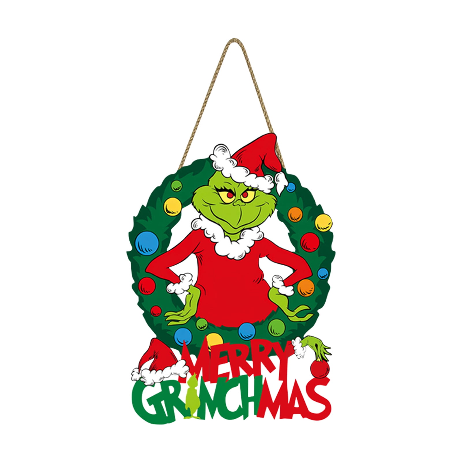 Cyinyin 6 INCH Grinch Christmas Birthday Cupcake Toppers, Colorful Cake ...