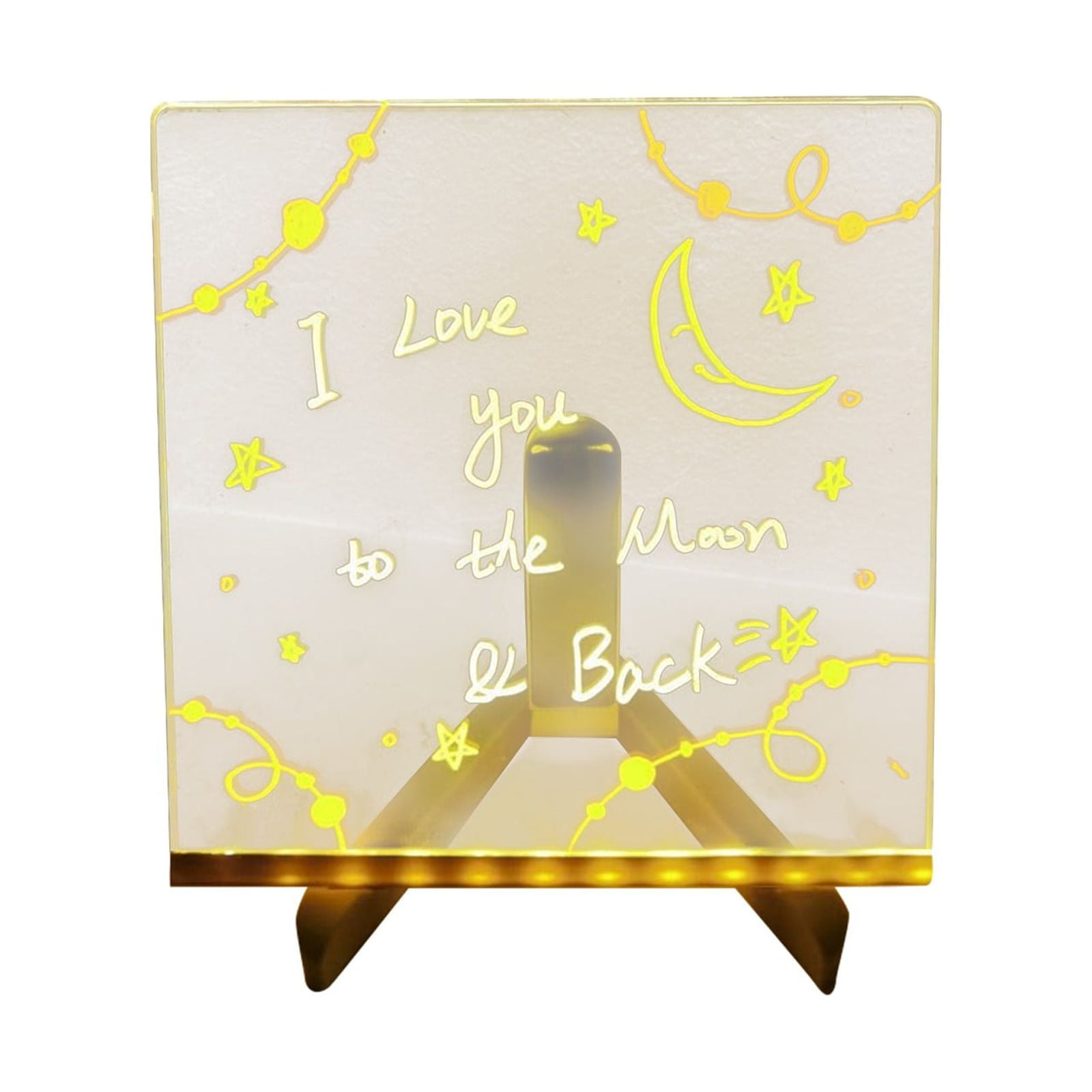 Cyinyin 6 INCH LED Note Board With Colors Pens, Clear Desktop Note Memo ...
