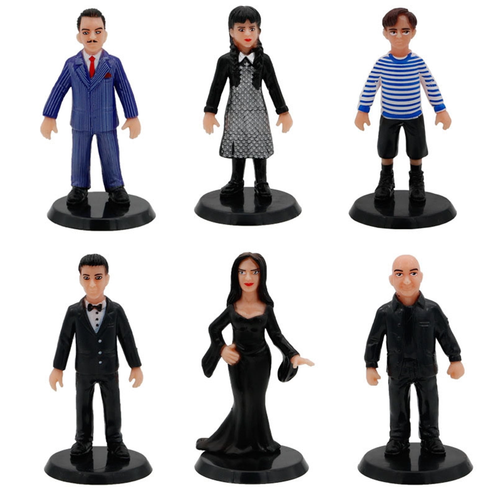 Cyinyin 6 PCS Cute Wednesday Addams Action Figures, Wednesday Addams ...