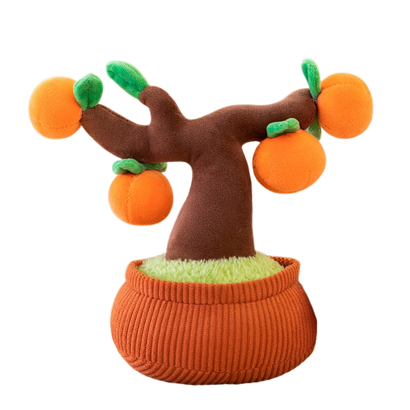 Cyinyin 7.9 INCH Cute Potted Plant Plush Doll, Lovely Persimmon Cartoon ...