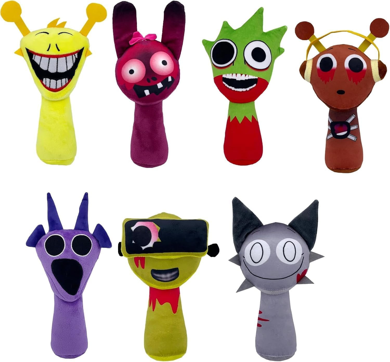 Cyinyin 7 PCS Sprunki Game Toys, Nsincredibox Sprunki Plushies Merch ...