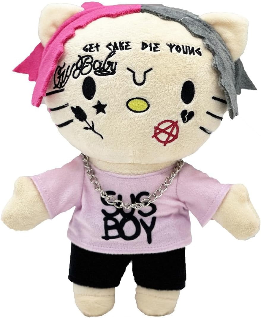 Cyinyin 9 INCH Hello Kitty LIL PEEP Plush Toy Friends Cuddly Toy Kawaii ...