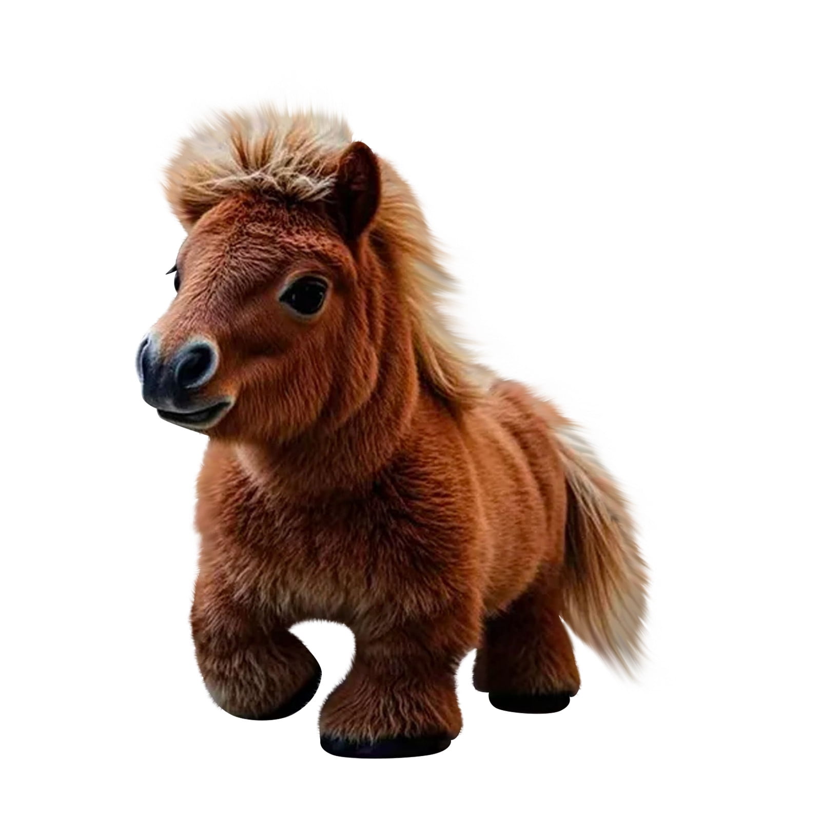 Cyinyin Action Pony Plush Toys, 6.7 Inch Small Horse Toy That Can Move ...