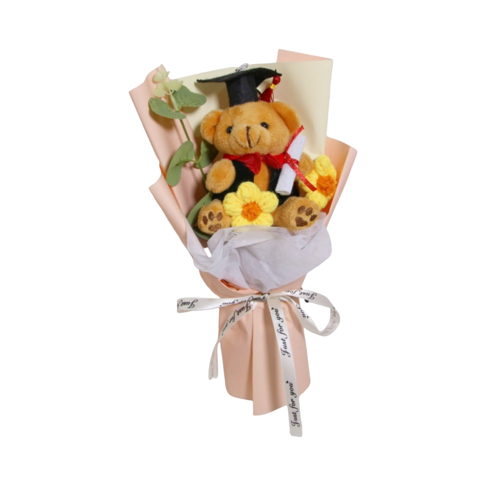 Cyinyin Adorable Bear Plush Graduation Bouquet, Graduation Artificial ...