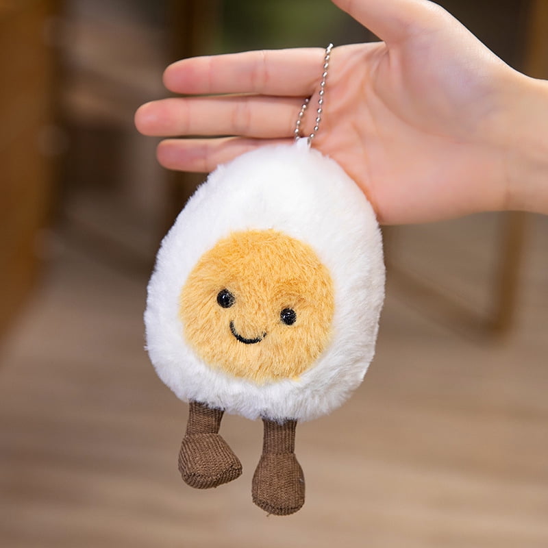 Cyinyin Adorable Boiled Egg Plush Toy, Cute Cartoon Style Bright Colors ...