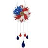 Cyinyin American Flag Wind Chime Patriotic Wind Chime Wreath Memorial ...