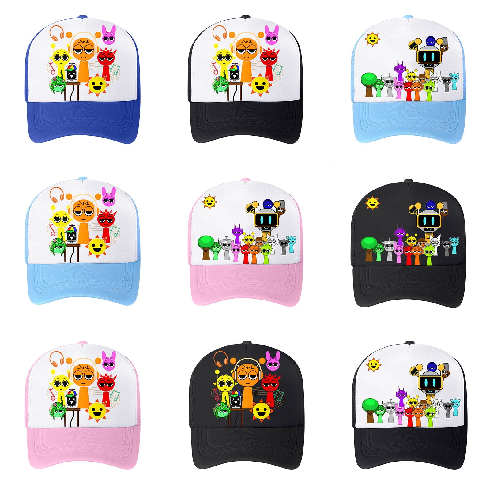 Cyinyin Cute Sprunki Cap, Original Classic Trucker Low Profile Hat Men ...