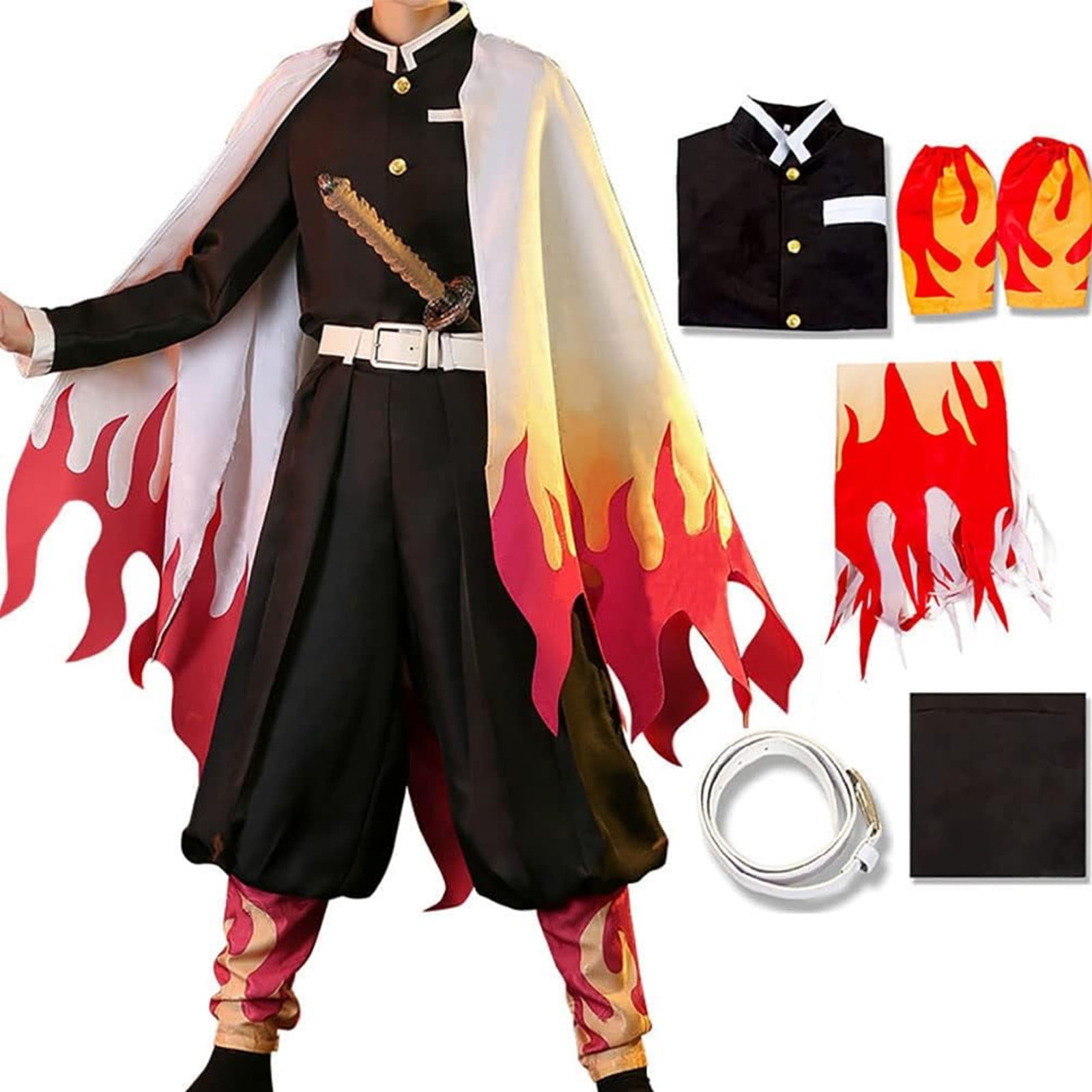 Cyinyin Demon Slayer Rengoku Kyoujurou Halloween Cosplay Adult ...