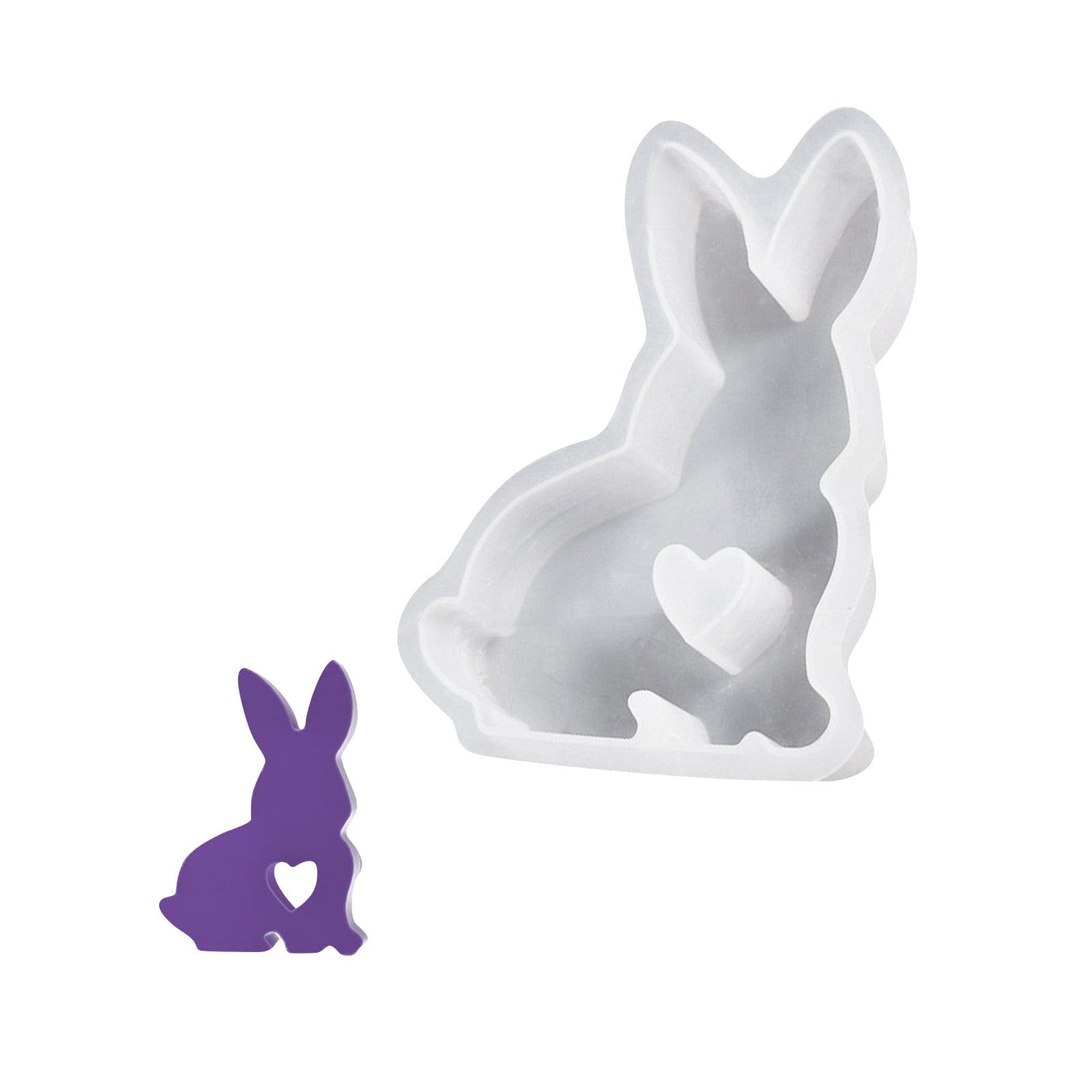 Cyinyin Easter Candle Molds Easter Decorations Easter Rabbit Silicone ...