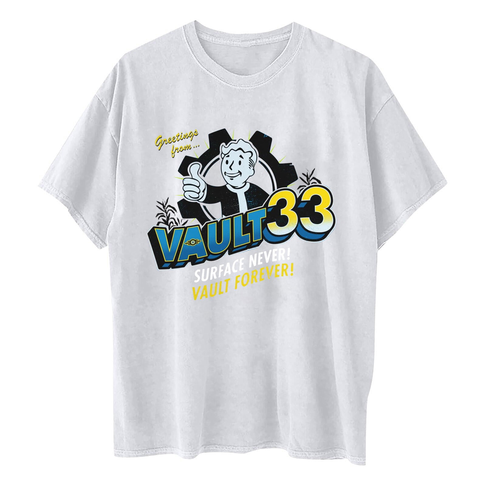 Cyinyin Fallout Merch Shirts with SURFACE NEVER Print , Fallout T Shirt ...