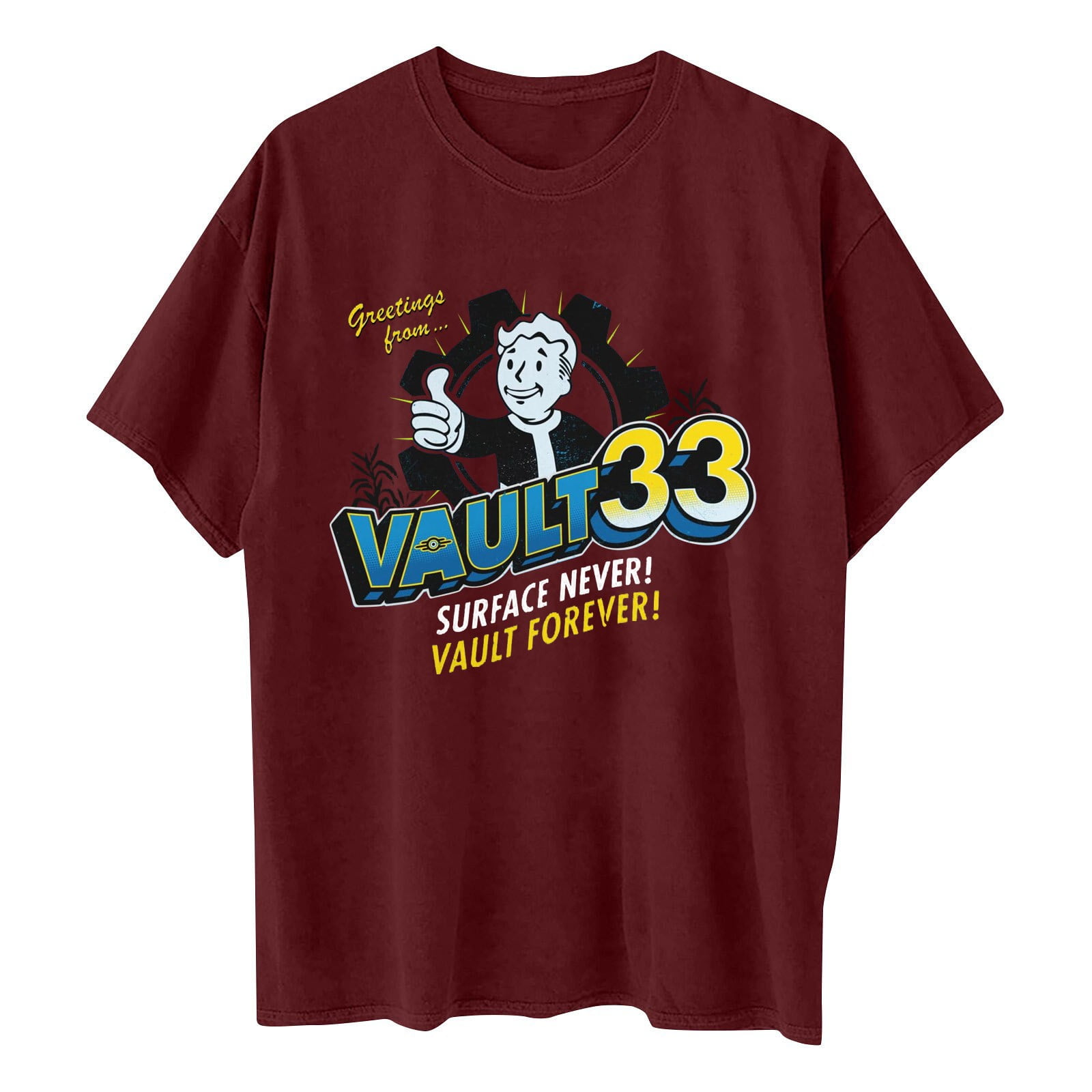 Cyinyin Fallout Props Shirts with VAULT33 Thumbs up Print , Fallout 4 ...