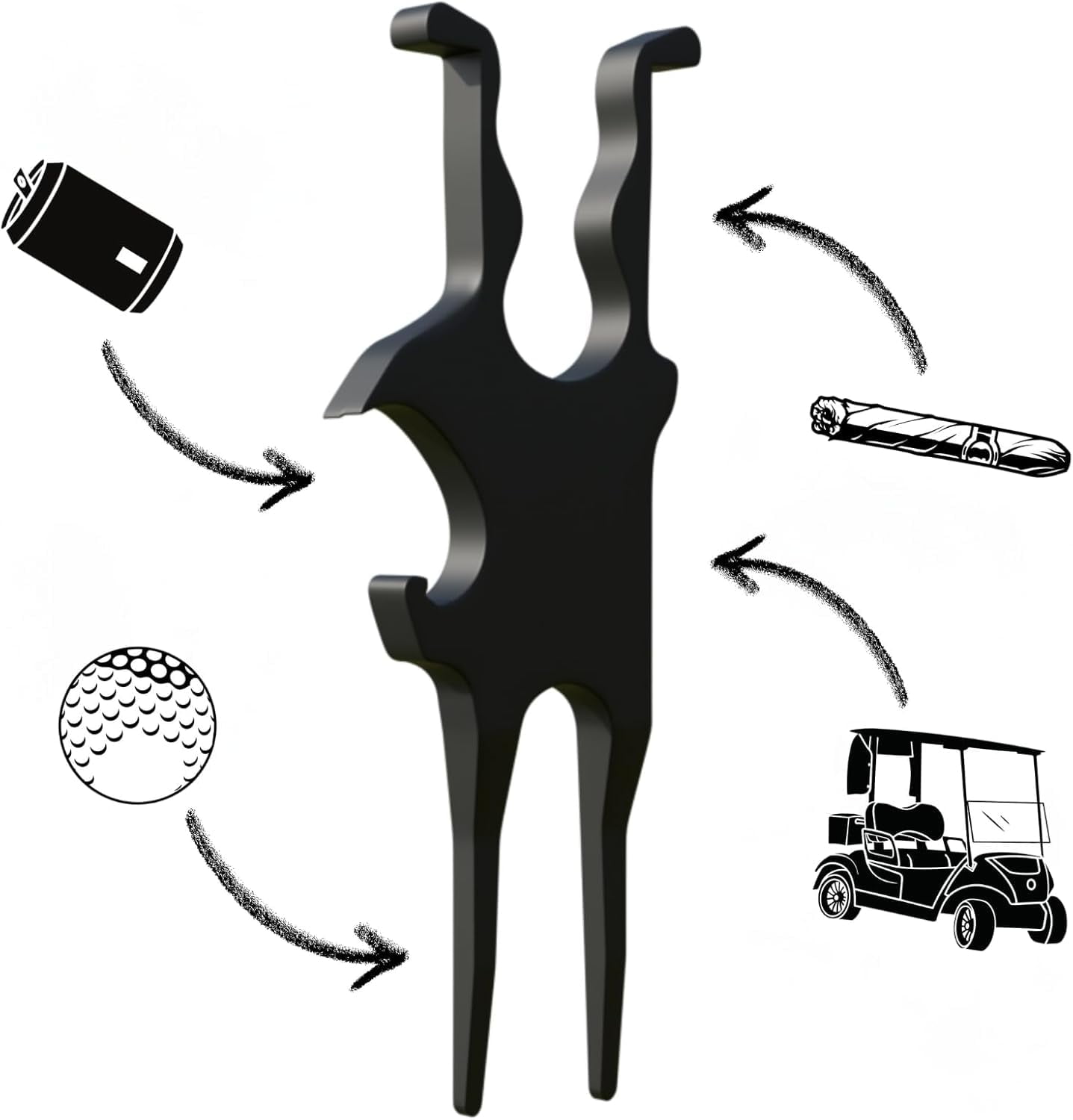 Gimme Golf Tool - Golf Multi-Tool, Magnetic Cigar Holder, Beer Shotgun ...