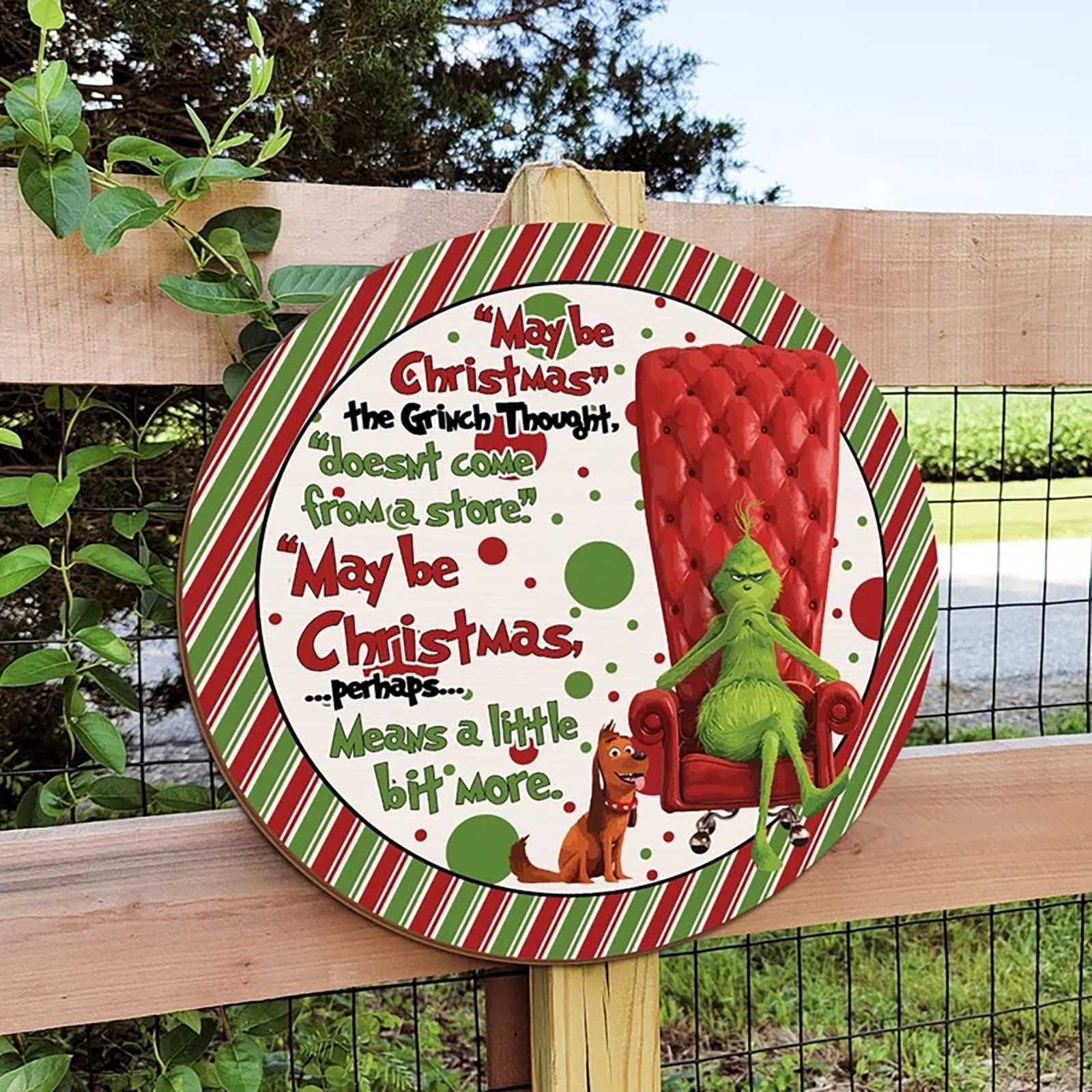 Cyinyin Gr1nch Christmas Decorations Welcome Sign Funny Grinch_Welcome ...