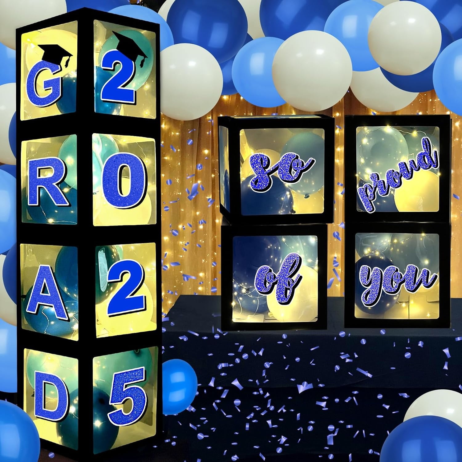 Cyinyin Graduation Party Decorations 2025 Graduation Balloon Boxes ...