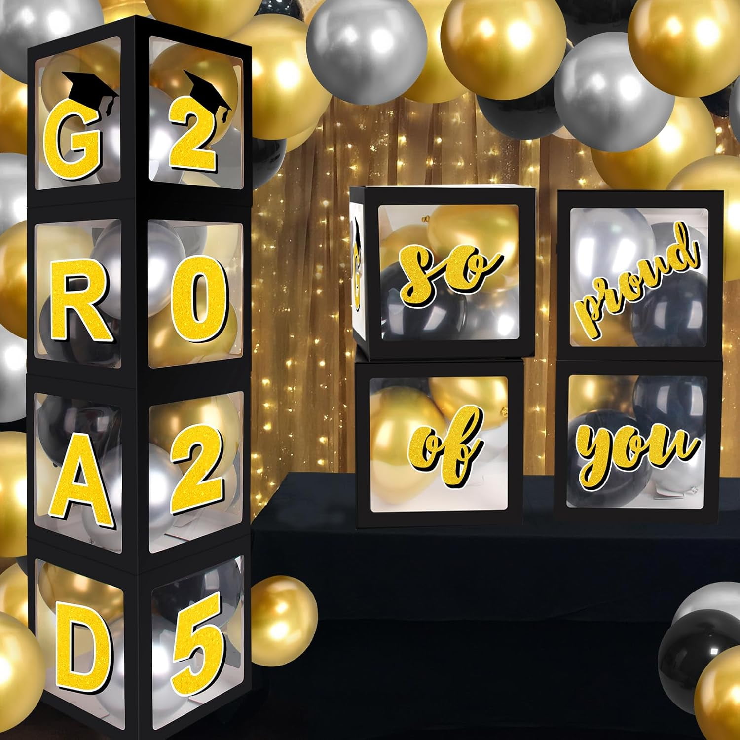 Cyinyin Graduation Party Decorations 2025 Graduation Balloon Boxes ...