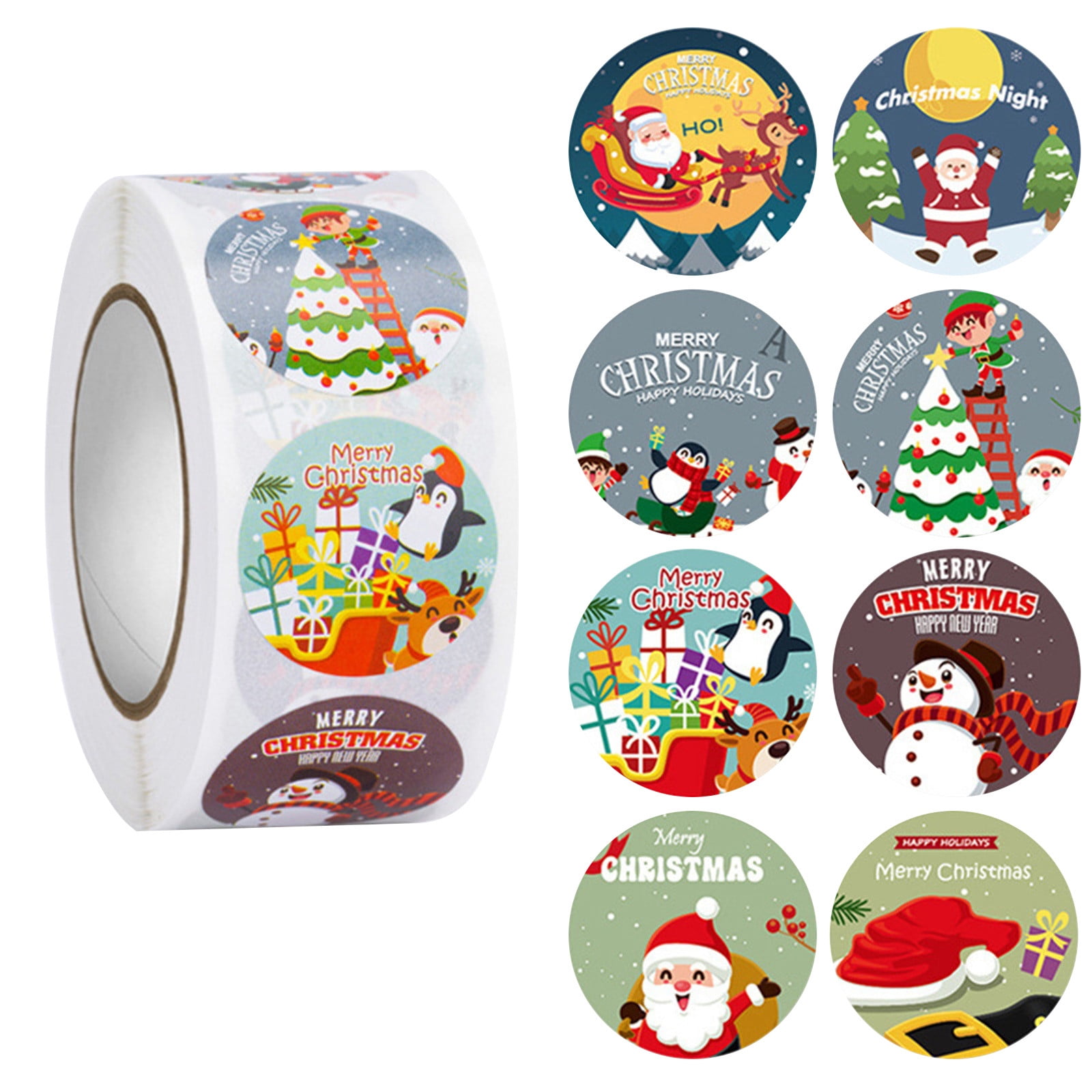 Cyinyin Grinch Christmas Decorations Christmas Stickers 1 Roll 500 ...