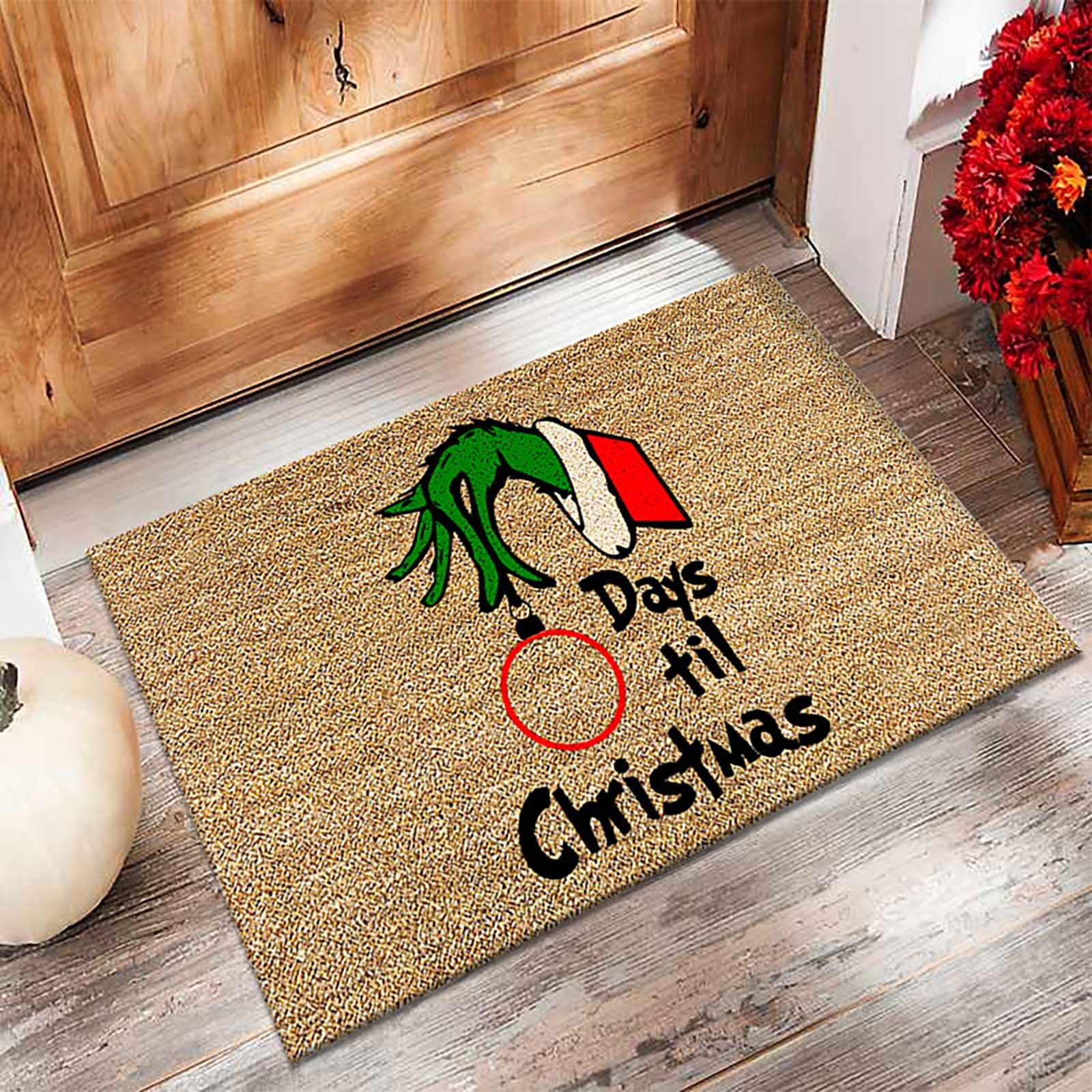 Cyinyin Grinch Christmas Decorations Christmas Decorations, Door Mat ...