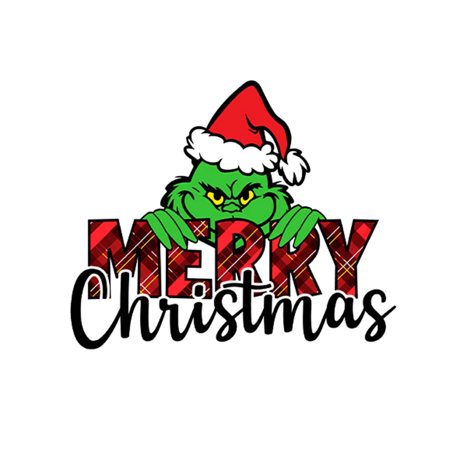 Cyinyin Grinch Christmas Decorations Christmas Iron On Transfer Heat ...