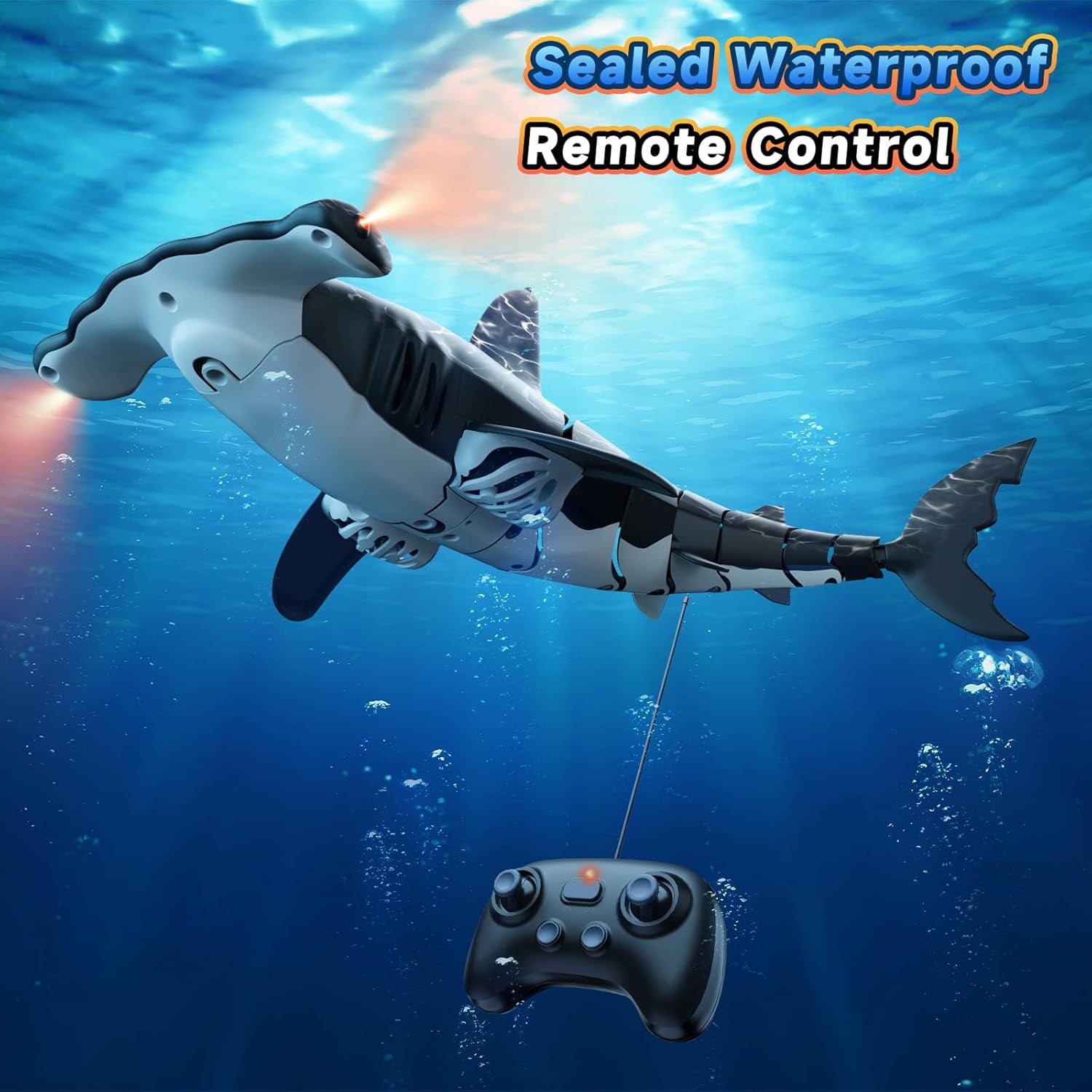Cyinyin Hammerhead Shark Remote Control Boat 2.4 G, Swimming Pool Water ...