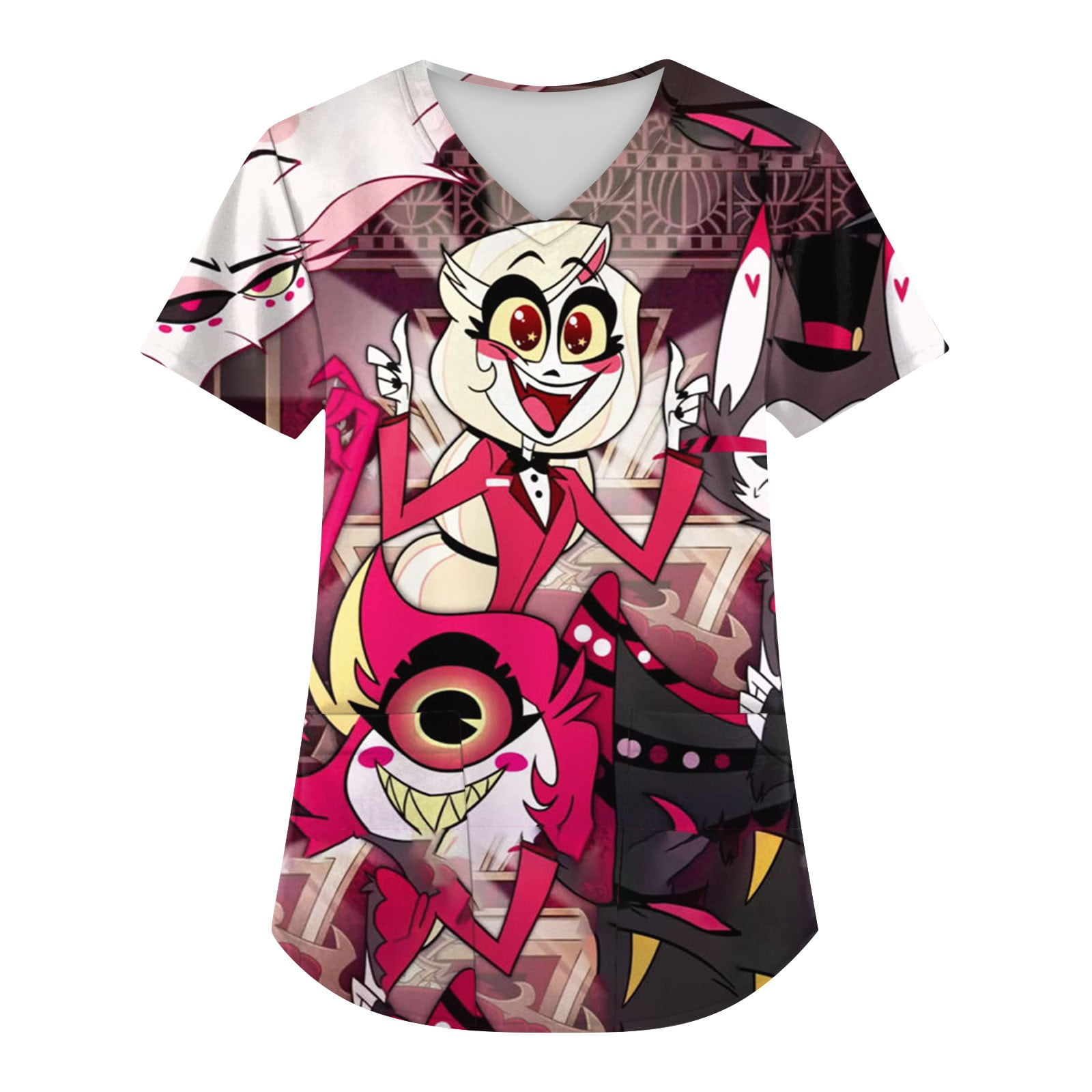 Cyinyin Hazbin Hotel Video Merch Womens Plus Size Tops Spring Summer ...