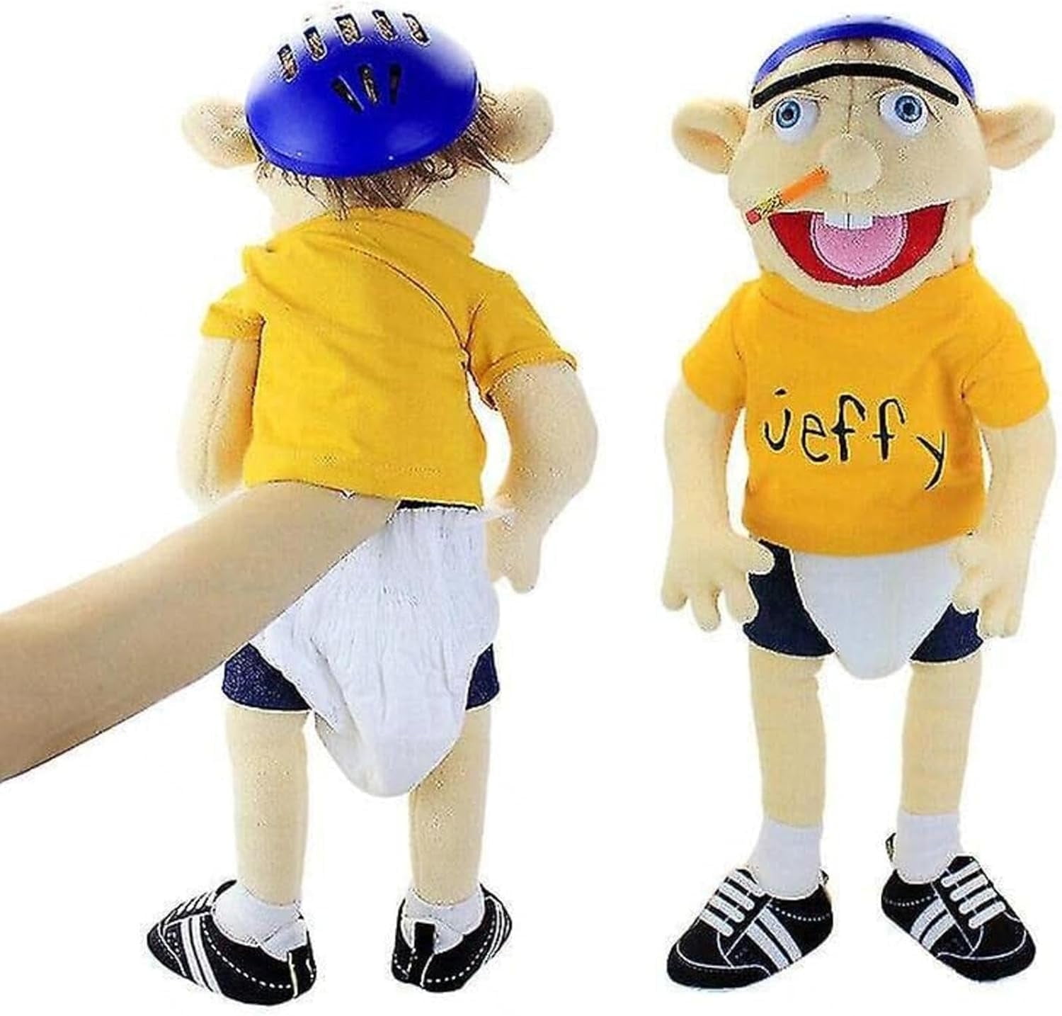 Cyinyin Jeffy Soft Plush Toy Hand Puppet, Plush Puppet With Detachable ...