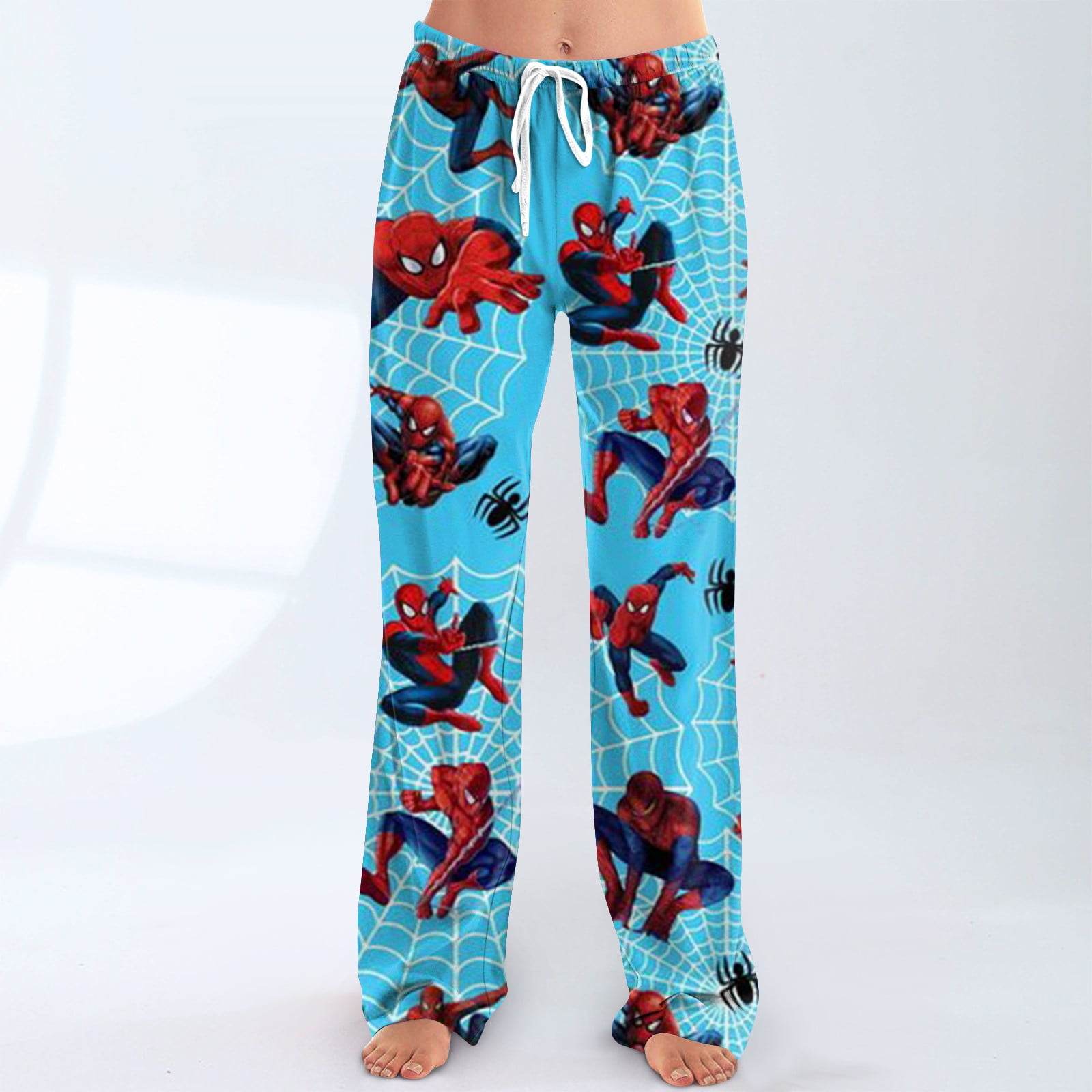 Cyinyin Spider Super Hero Pajama Pants Women Cute Cartoon Spider Hero ...