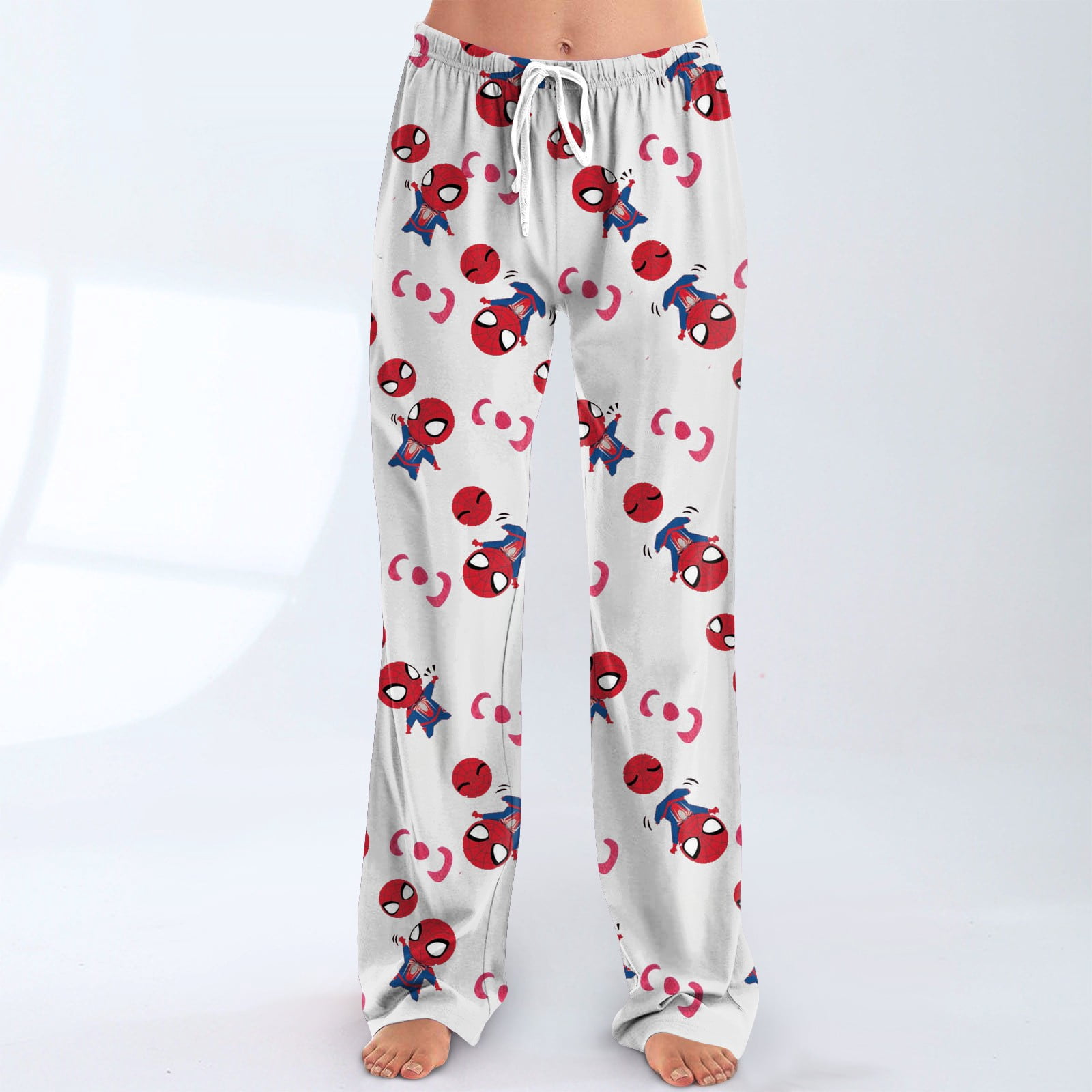 Cyinyin Spider Super Hero Pajama Pants Women Cute Cartoon Spider Hero ...