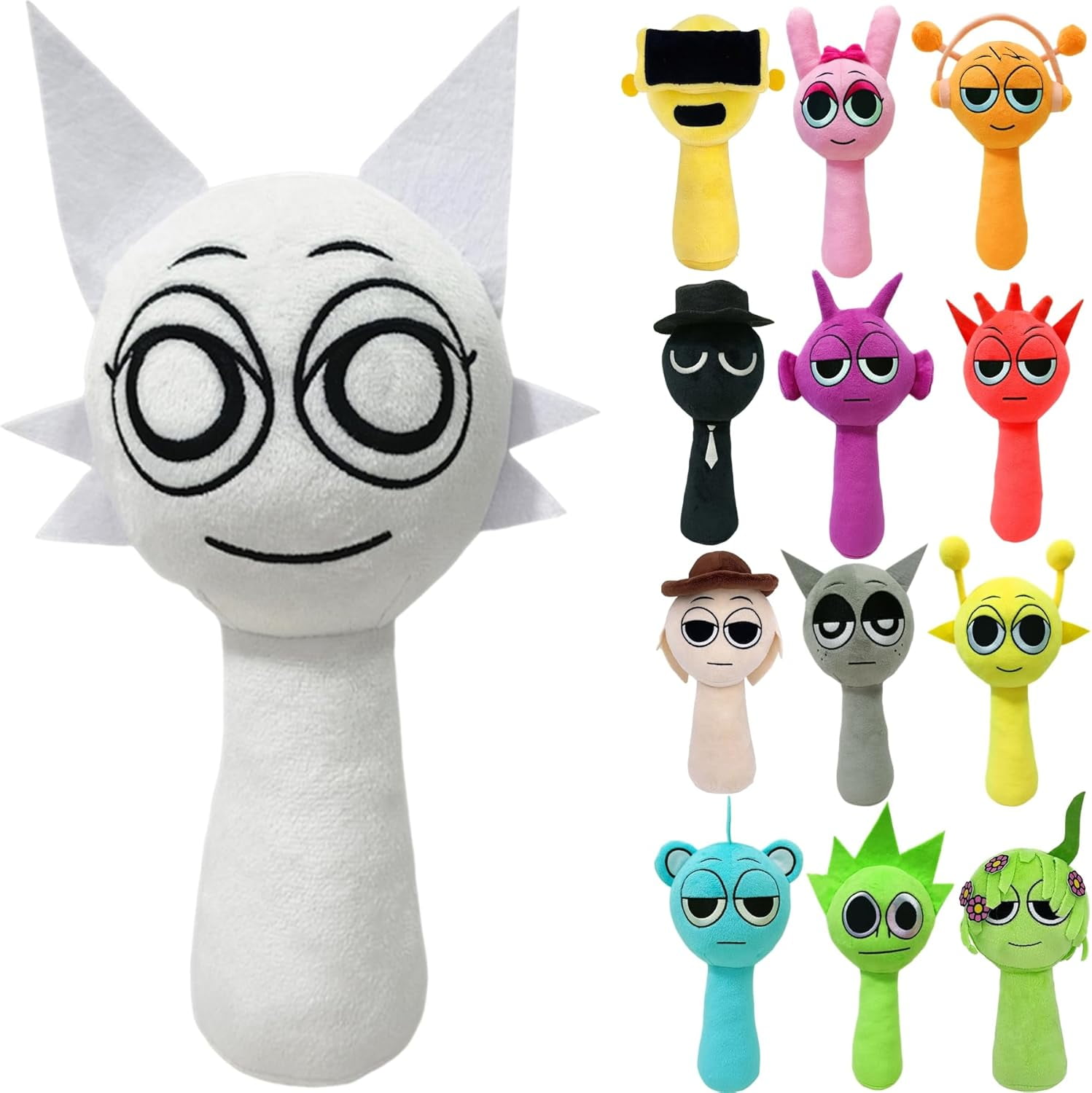 Cyinyin Sprunky Wenda and Gray Plushies, Sprunki Plush Christmas ...