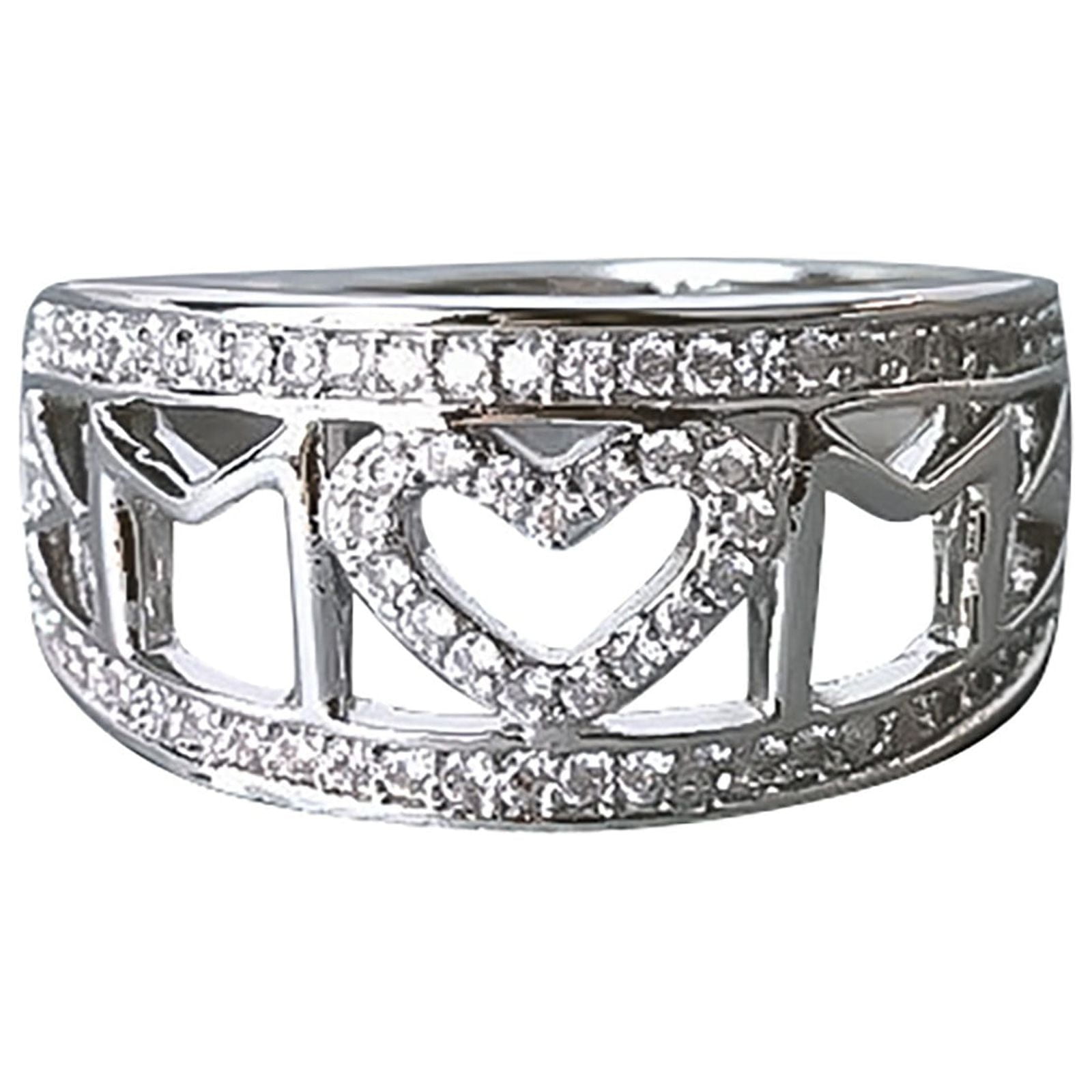 Cyinyin Valentines Rings for Women Rings Initial Heart Rings Ladies ...