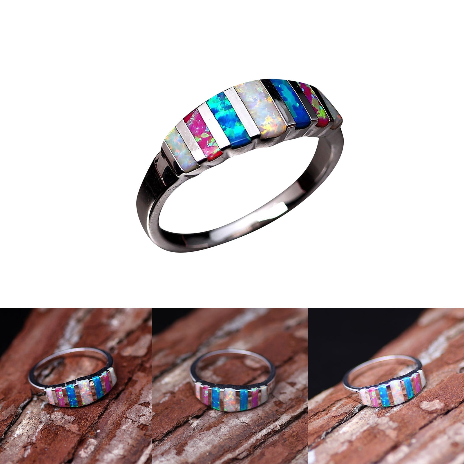 Cyinyin Wedding Band In Titanium Plated Ring Wedding Ring Engagement ...