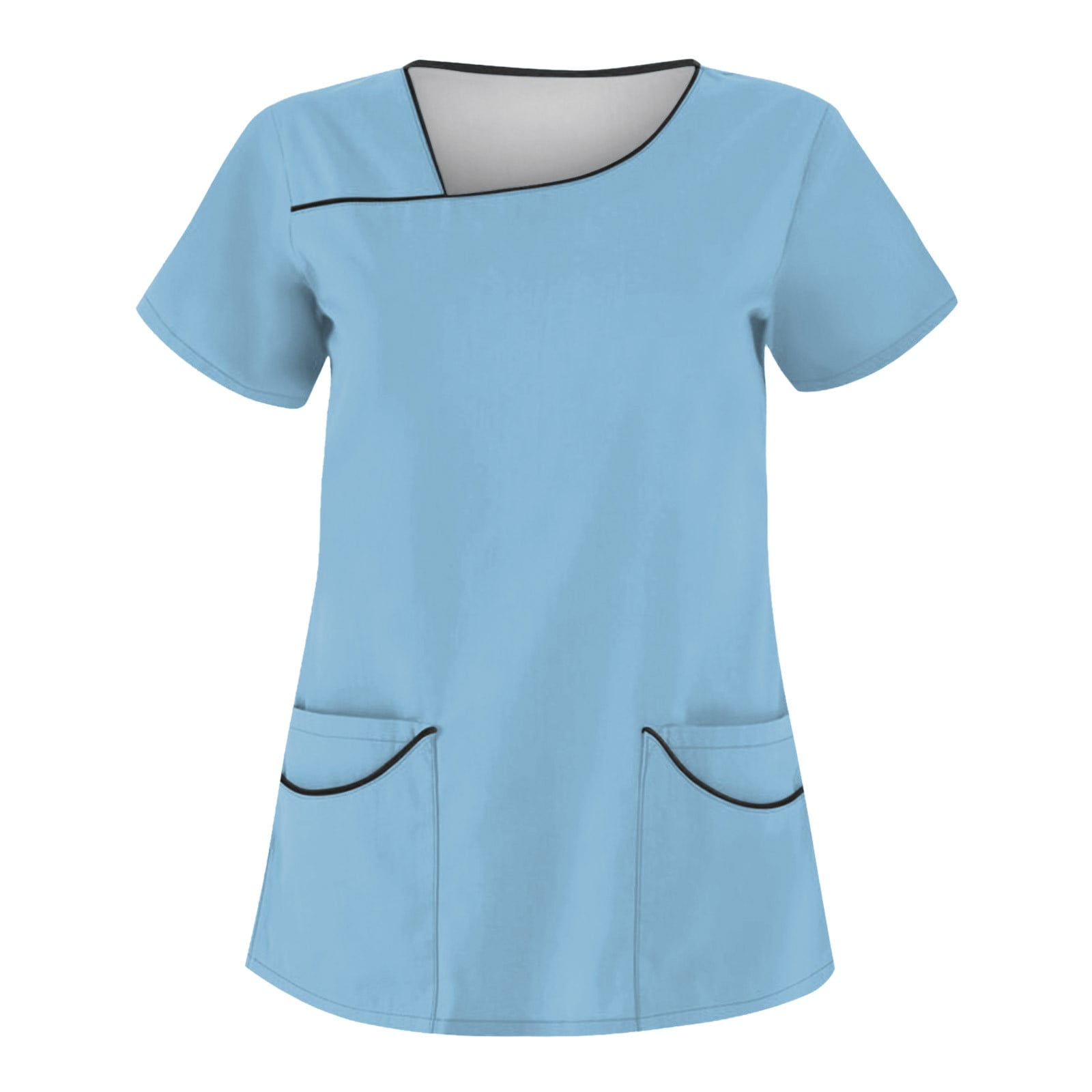 Cyinyin Womens Soild Blue Short Sleeve Nursing Shirts for Women , Skew ...