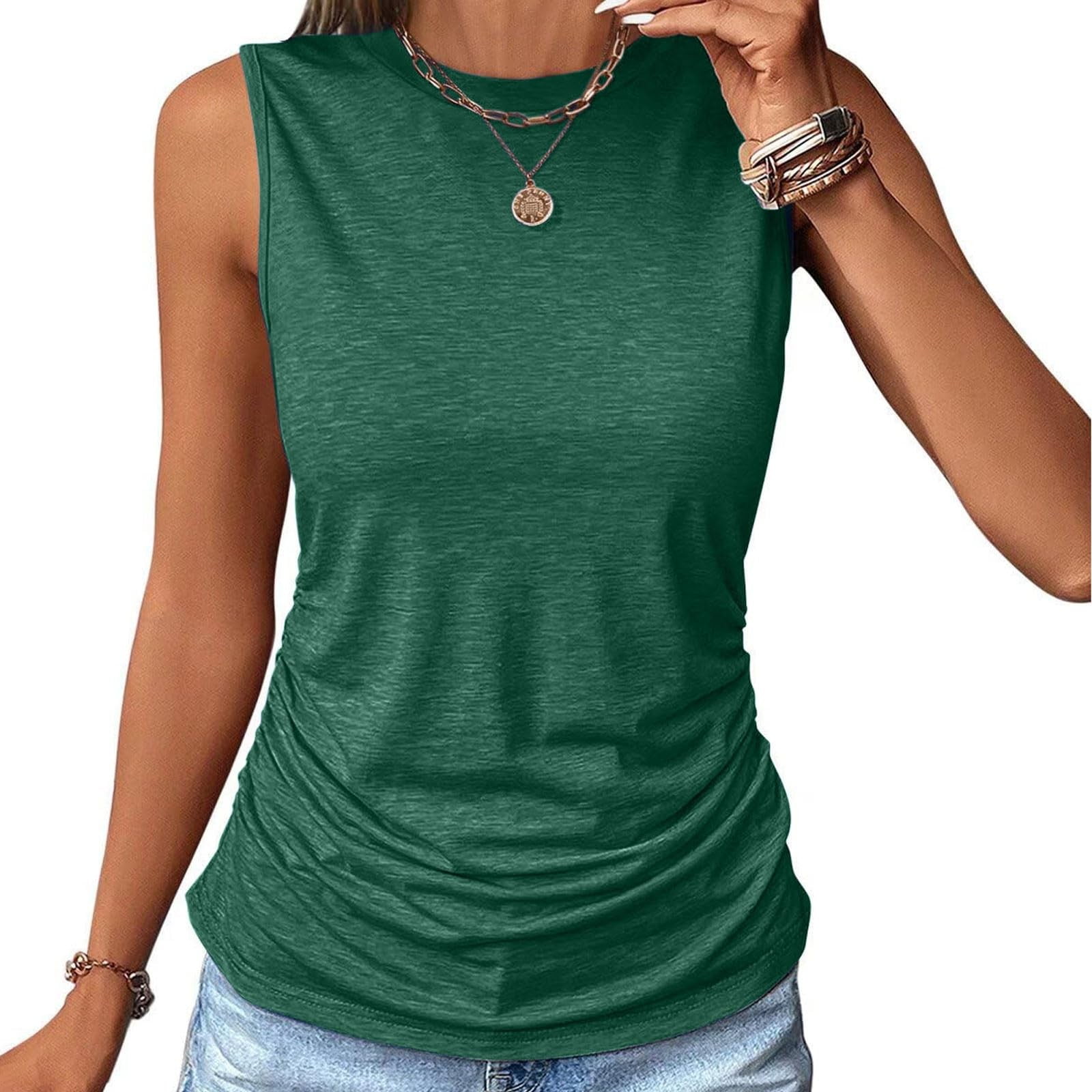 Cyinyin Womens Spring Tops , Women Round Neck Tank Tops Summer ...