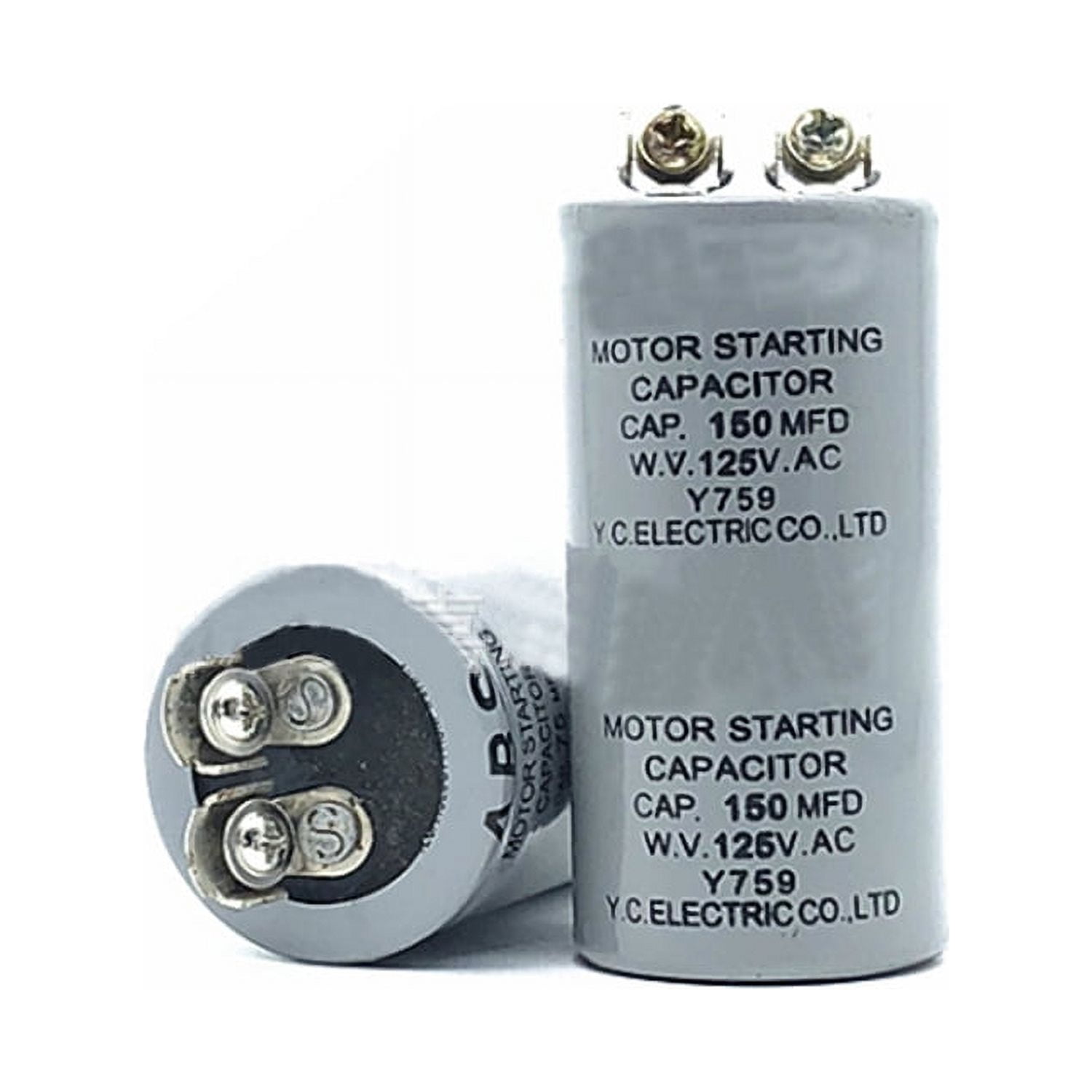 Cylinder 150MFD 125VAC Motor Starting Run Capacitor - Walmart.com