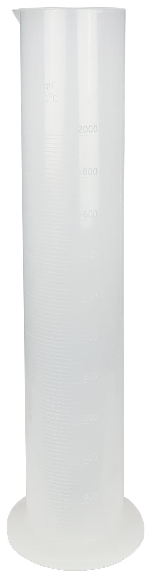 Cylinder, 2000ml Capacity, Polypropylene, Graduated, with Hex Base ...