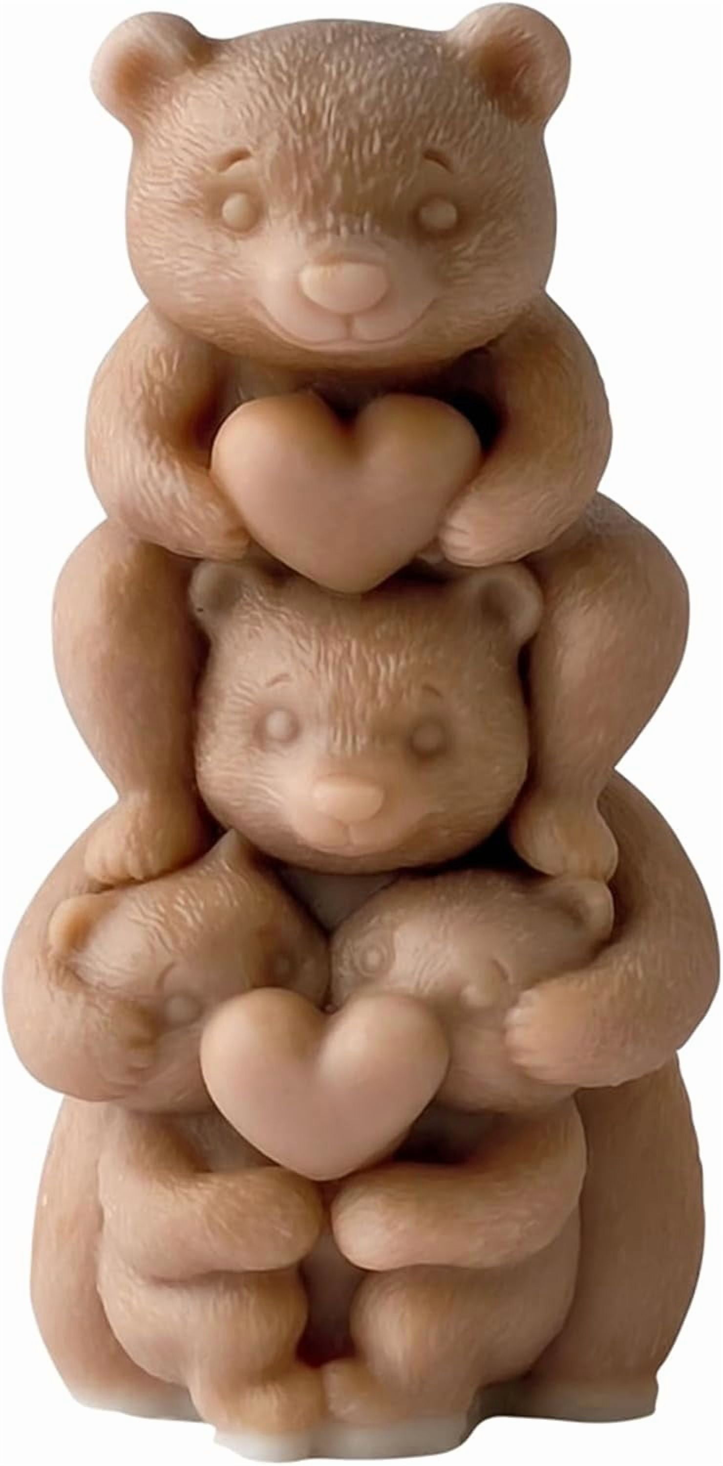 Cylinder Animal Molds Bear Candle & Resin Mold - Resin Casting Silicone ...