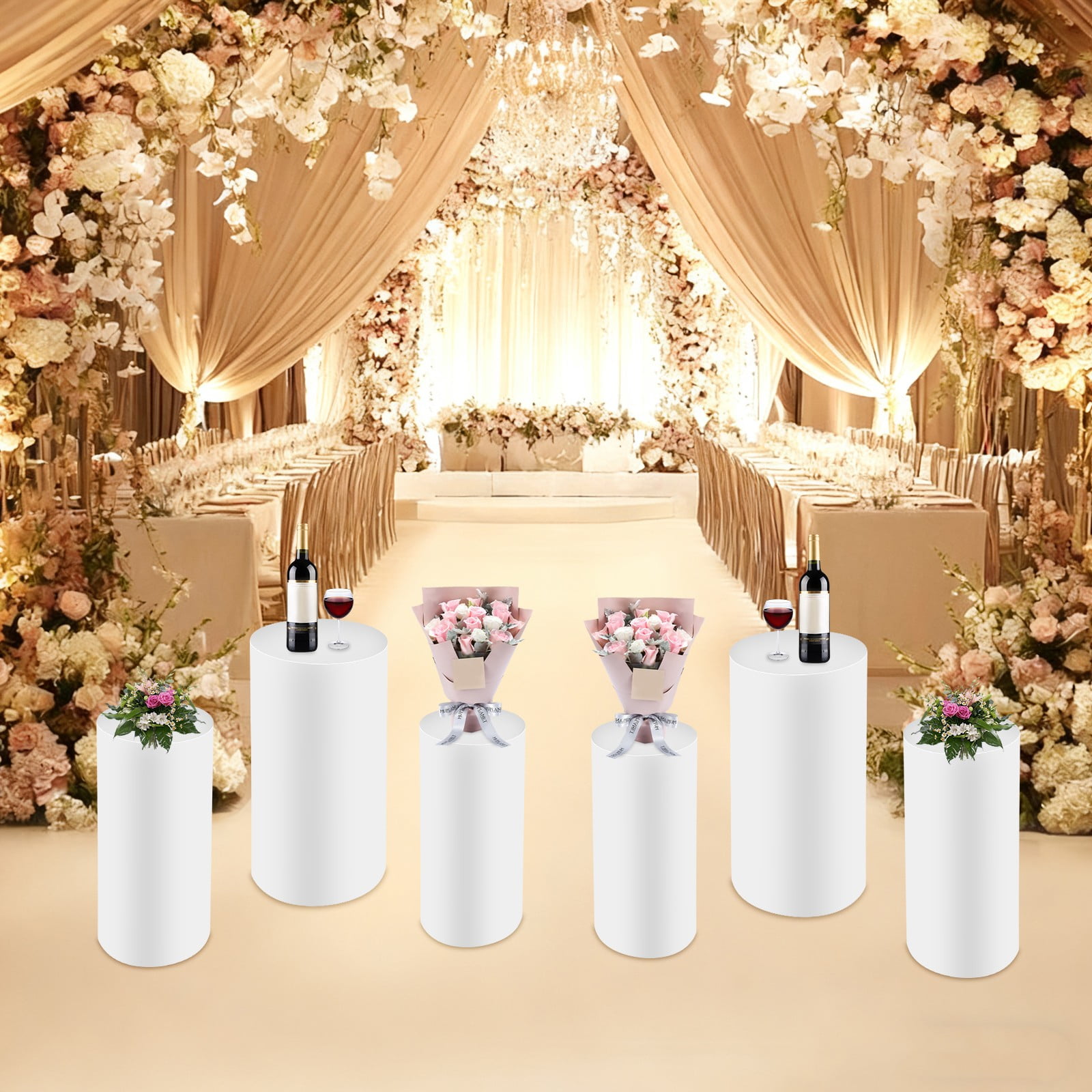 Cylinder Freestanding Display Pedestal Stands for Corporate Events ...