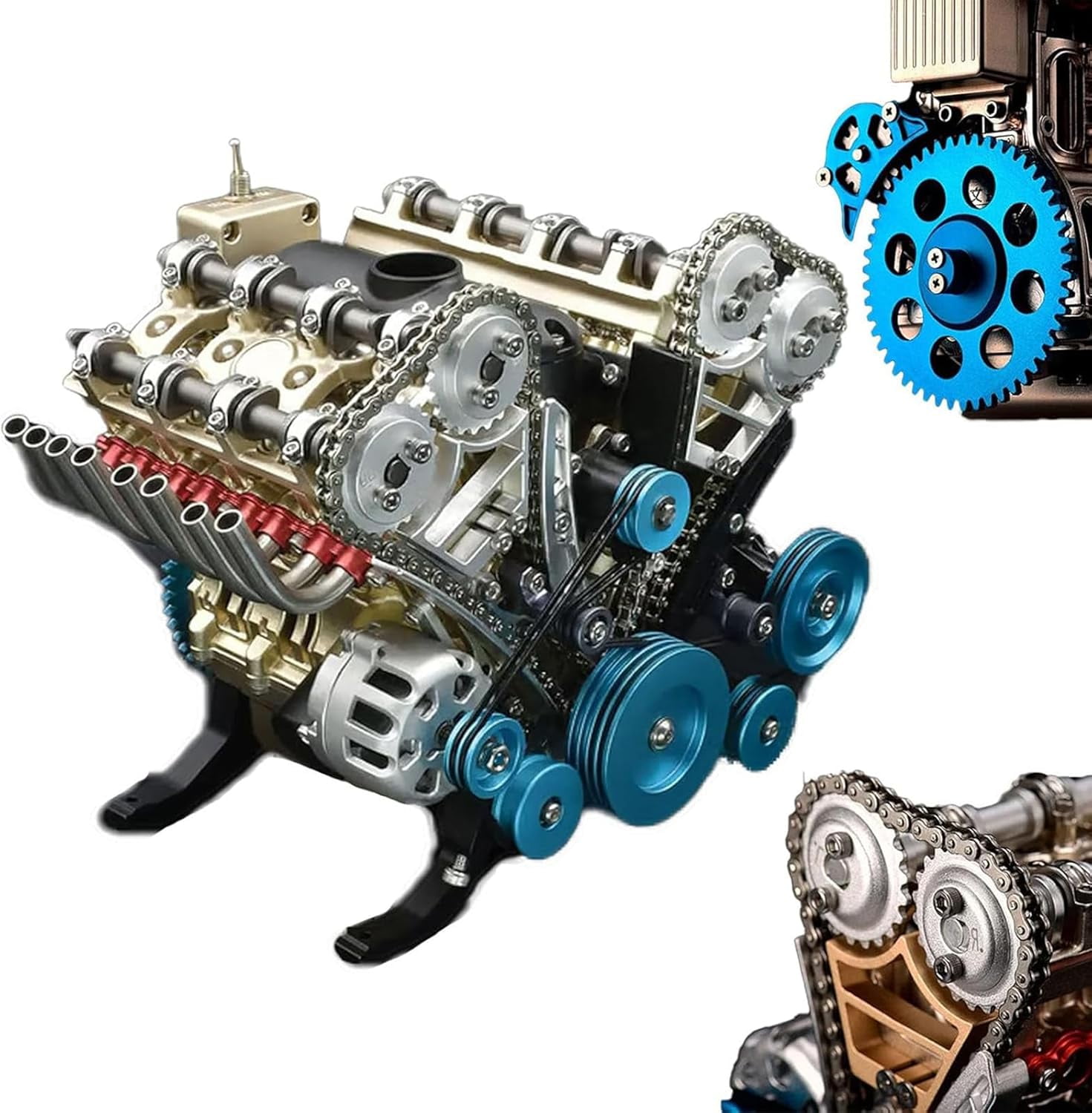 Cylinder Full Metal Car Engine Model, Car Engine Model Kit, Cylinder ...