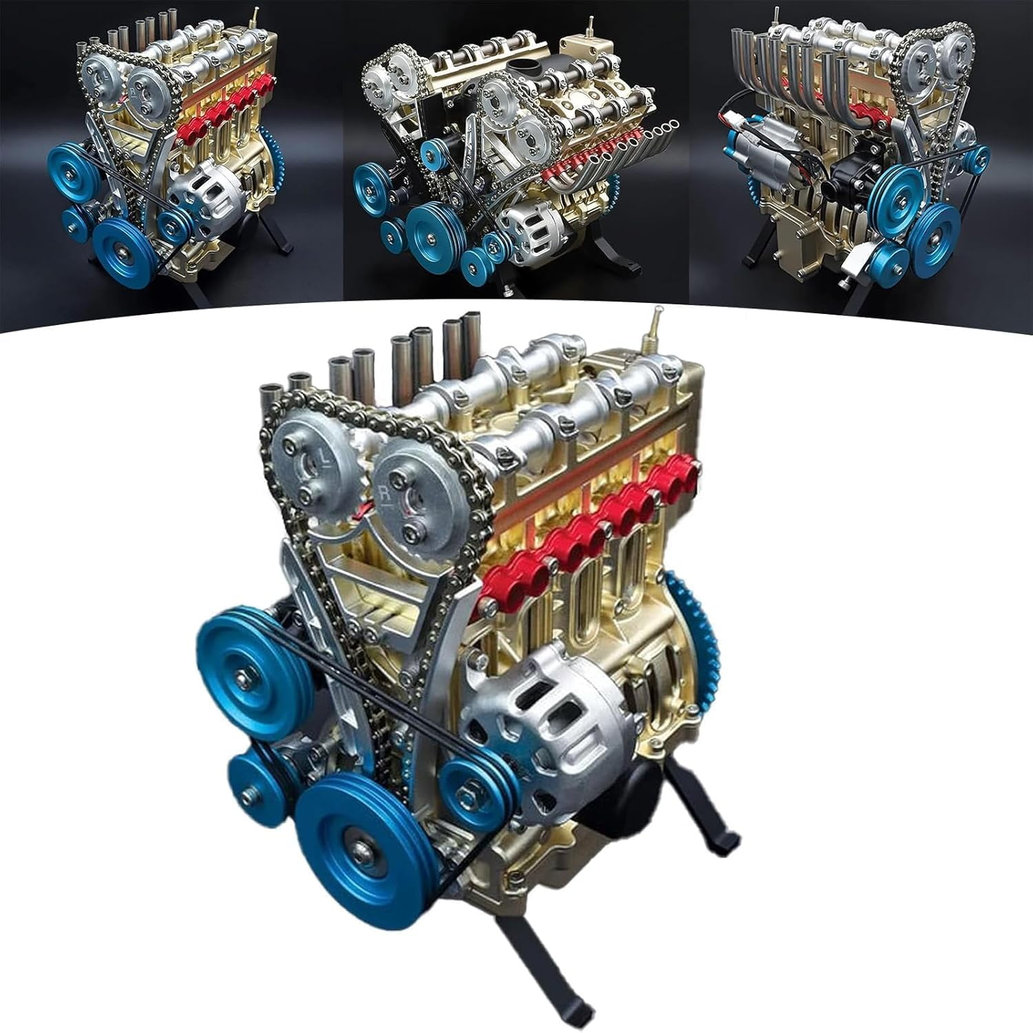 Cylinder Full Metal Car Engine Model, Cylinder Car Engine Kit Adult ...