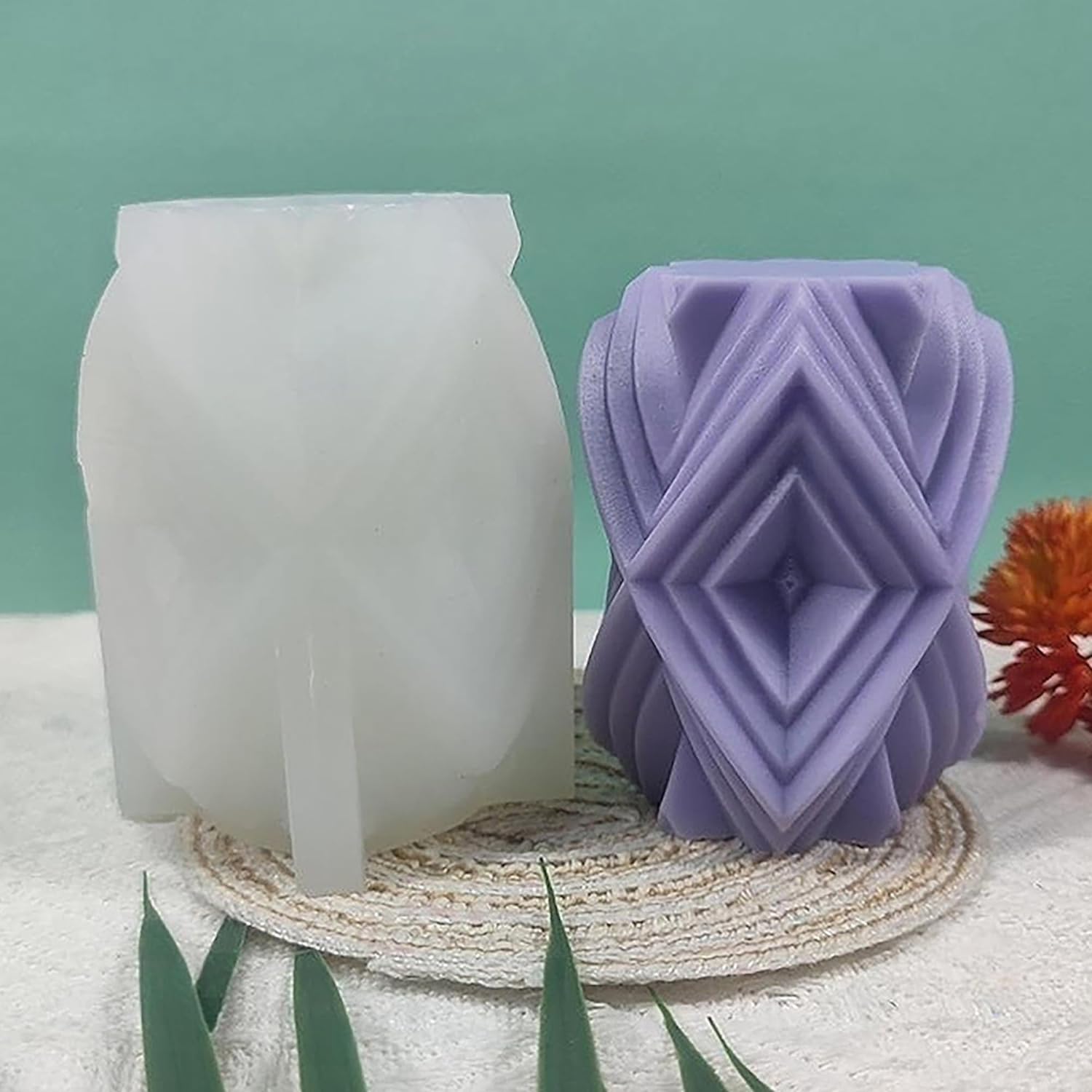 Cylinder Geometric Mold Diamond Candle Mold Geometry Candle Mold Resin ...