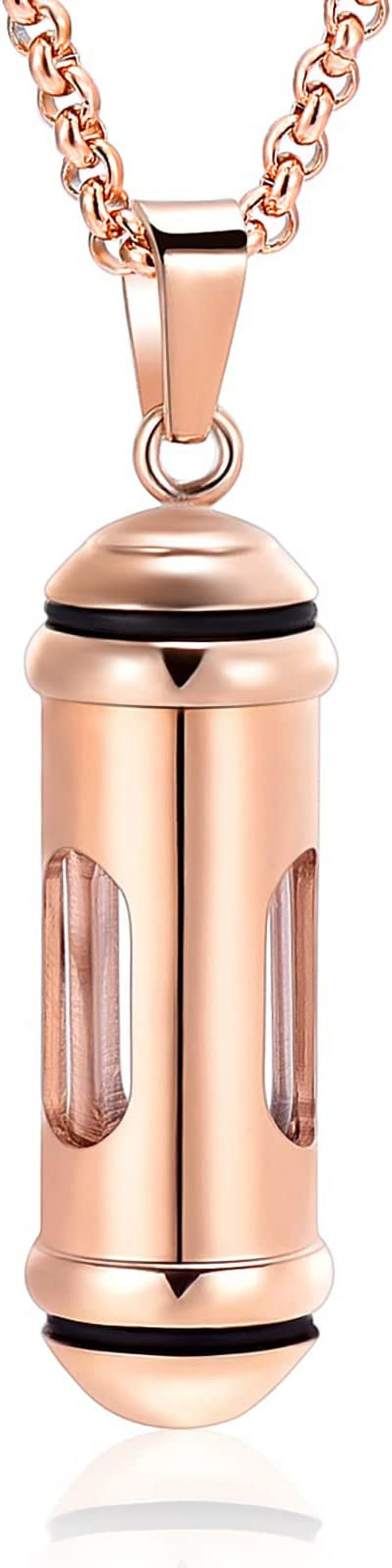 Cylinder Glass Vial Urn Necklace for Ashes for Women Men, Memorial ...