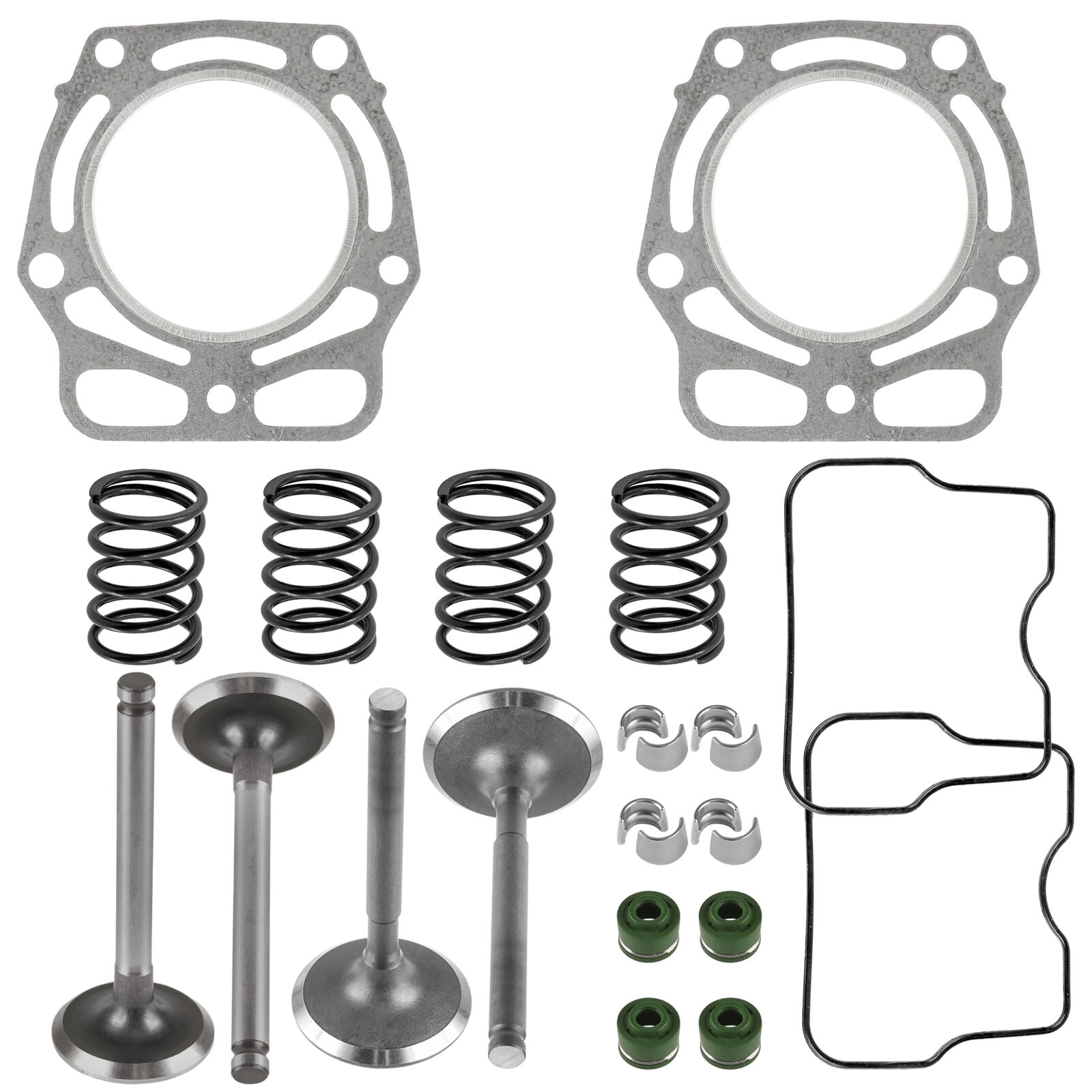 Cylinder Head Intake & Exhaust Valve Kit for Kawasaki Mule 2510 KAF620A ...