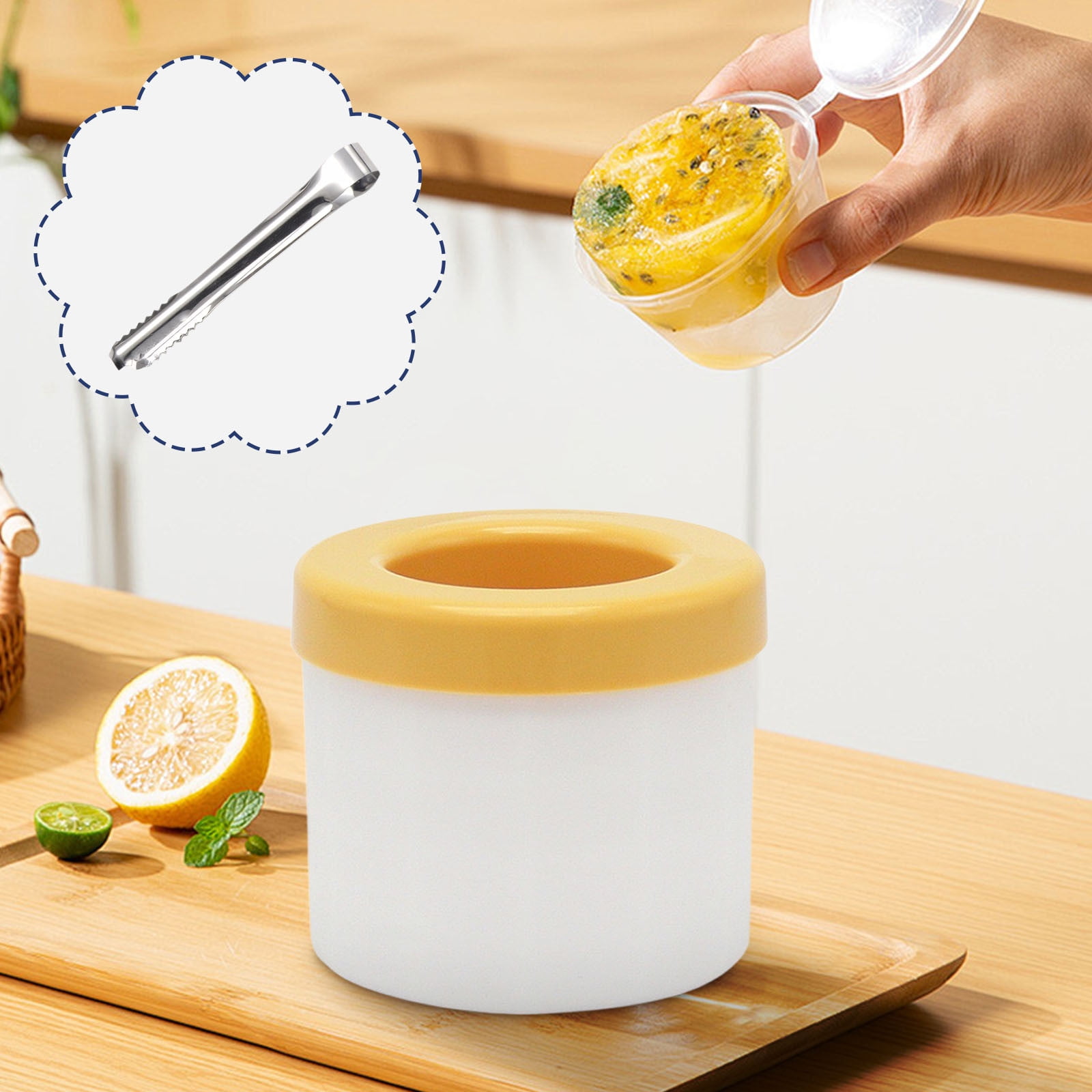 Cylinder Ice Cube Mold, Reusable Silicone Ice Trays for Bourbon & Cold ...