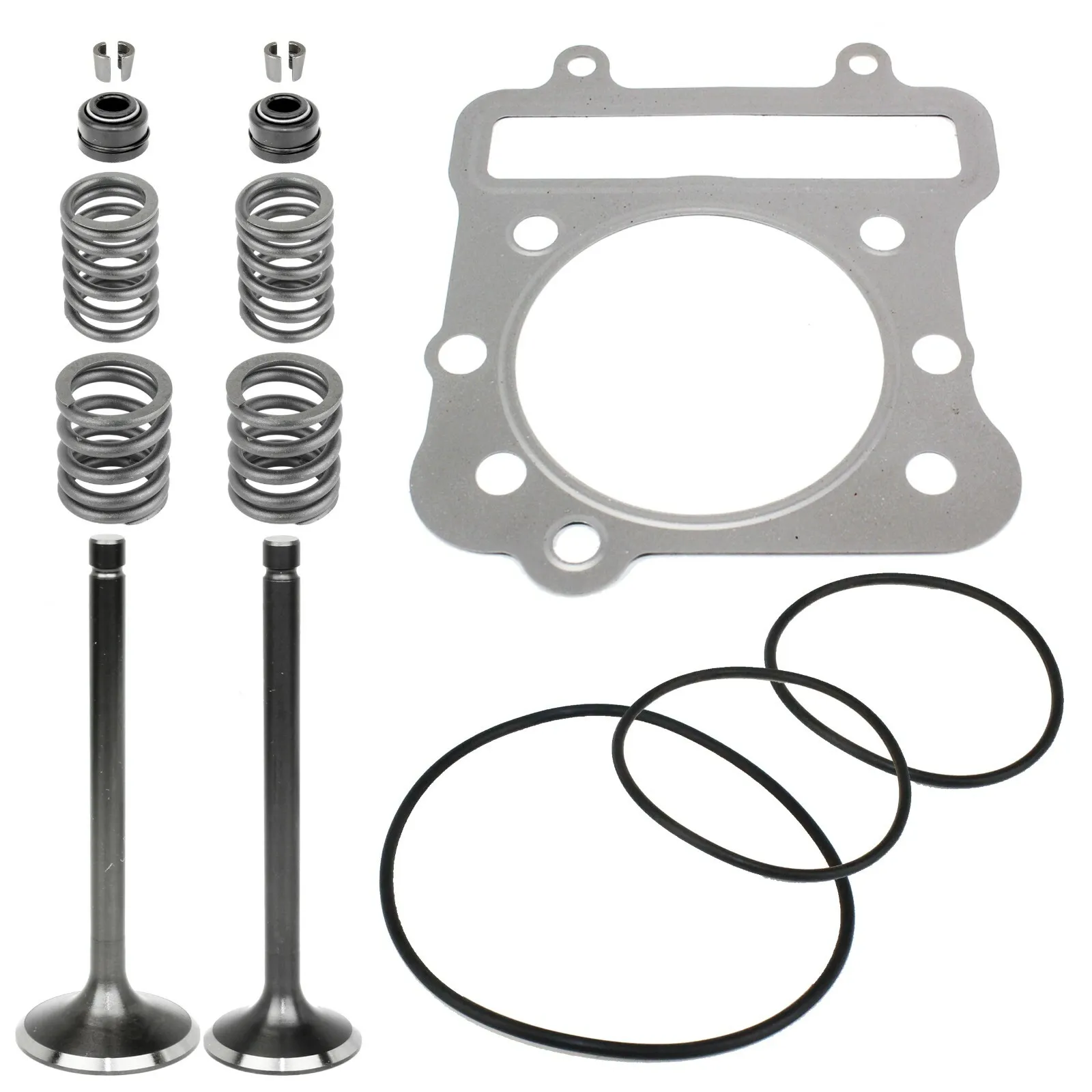 Cylinder Intake Exhaust Valve Kit for Kawasaki Bayou 300 KLF300C 1986 ...