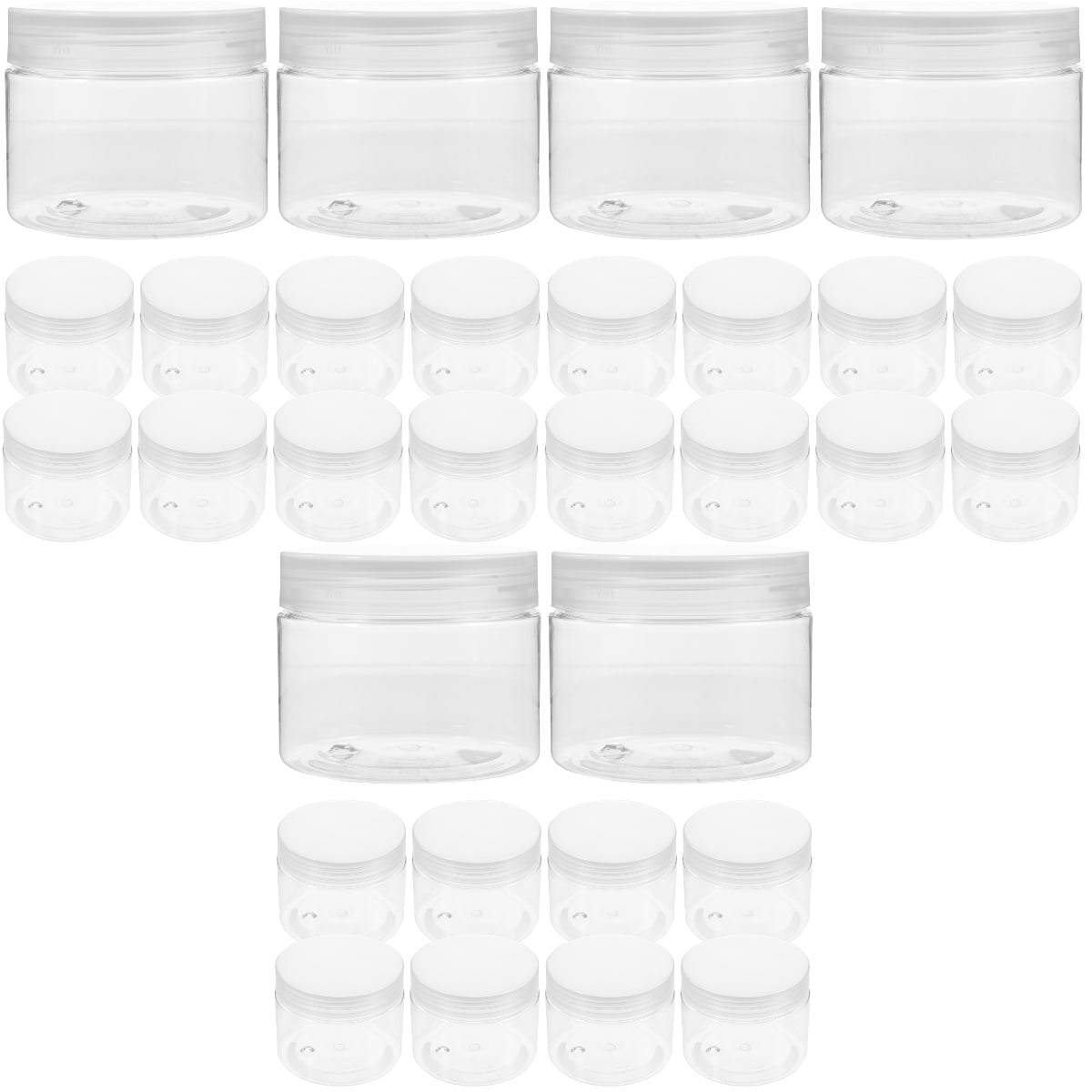 Cylinder PET Jar Transparent Storage Tank Containers with Lids ...