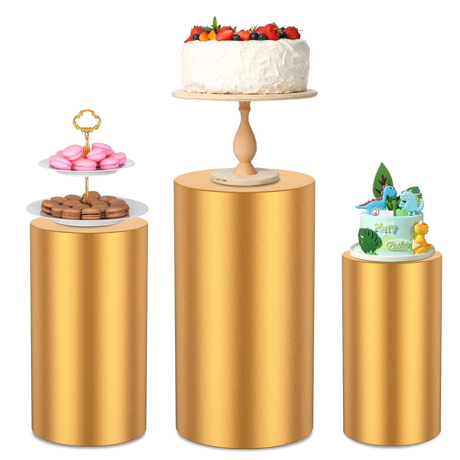 Cylinder Pedestal Covers Set of 3 Cylinder Plinth Stand Cover for ...