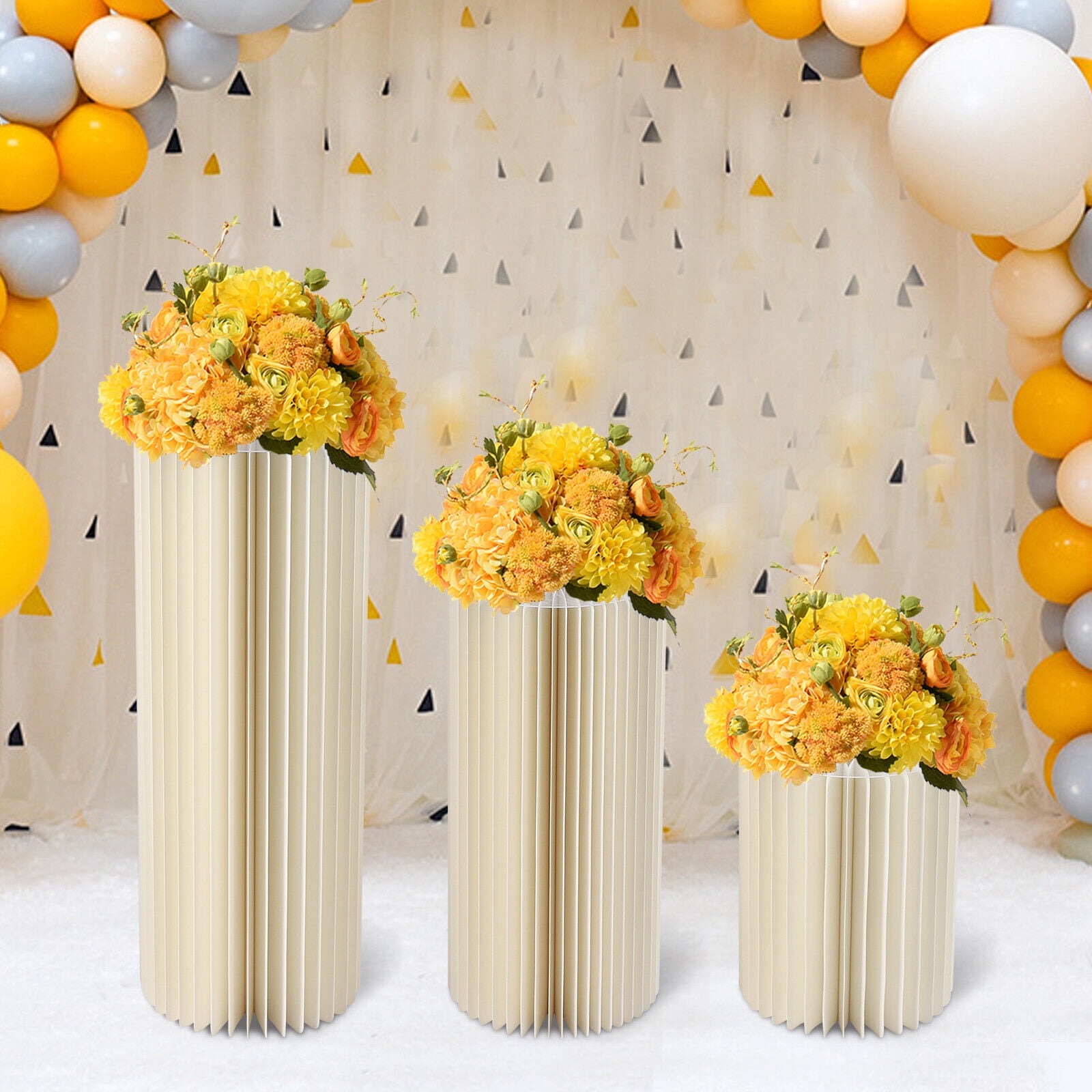 Cylinder Pedestal Wedding Cake Flowers Display Stand Decoration Dessert ...
