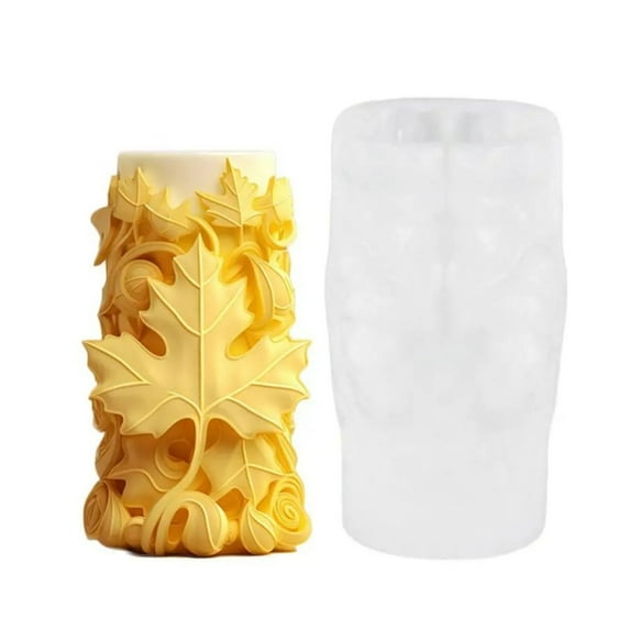 Cylinder SIlicones Molds for Making Leaf Embossed Molds for Epoxy Resin ...