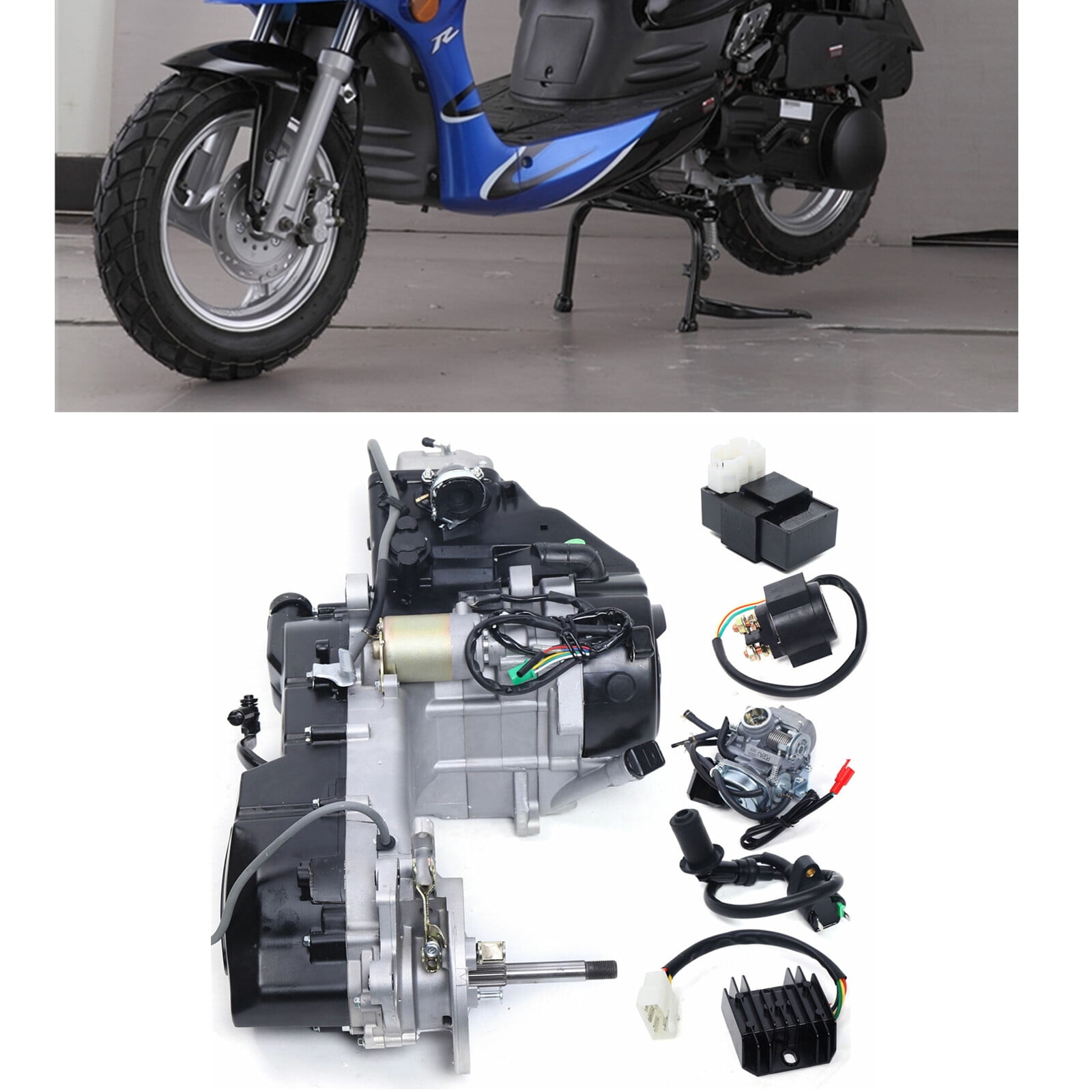 Cylinder Scooter Engine Motor, Long Case Scooter Engine Motor Kit ...